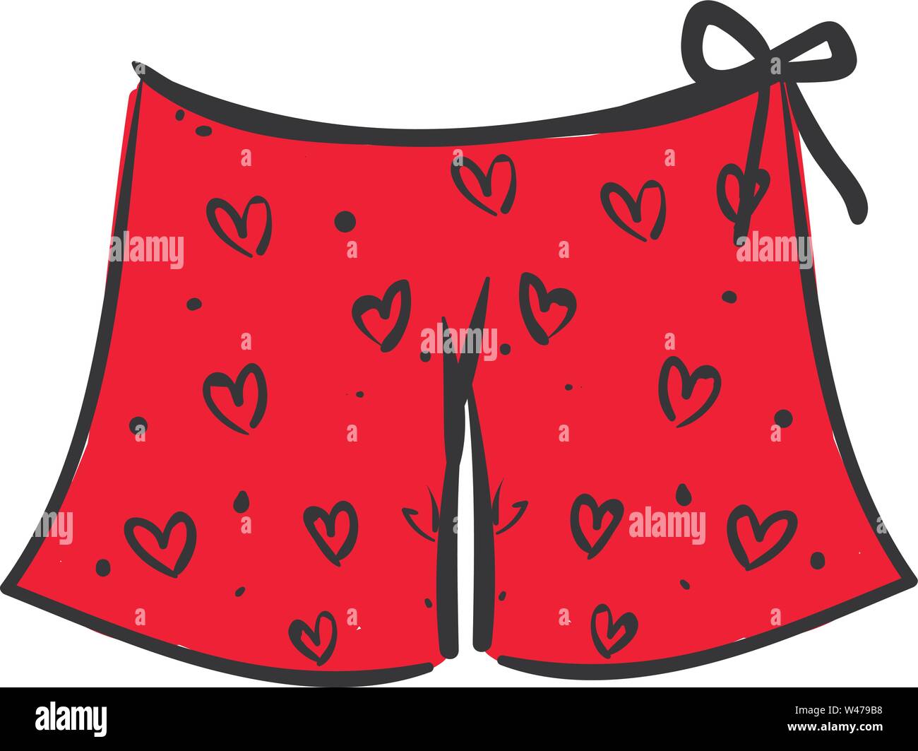 Red shorts and white shirt Stock Vector Images - Alamy