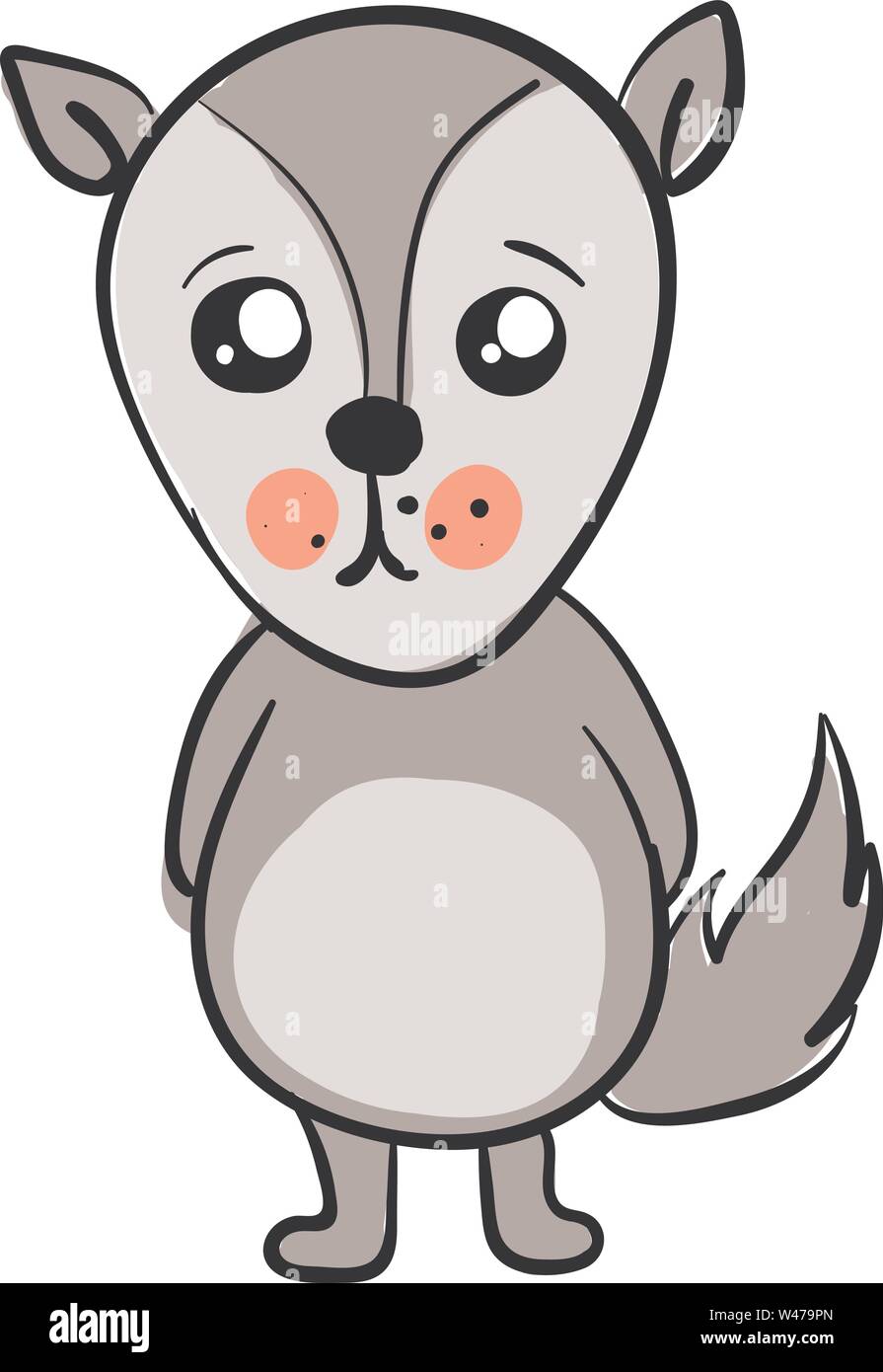 Sad Wolf Lineart