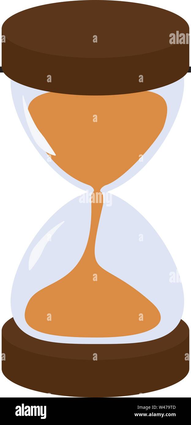 Sand clock, illustration, vector on white background Stock Vector Image ...
