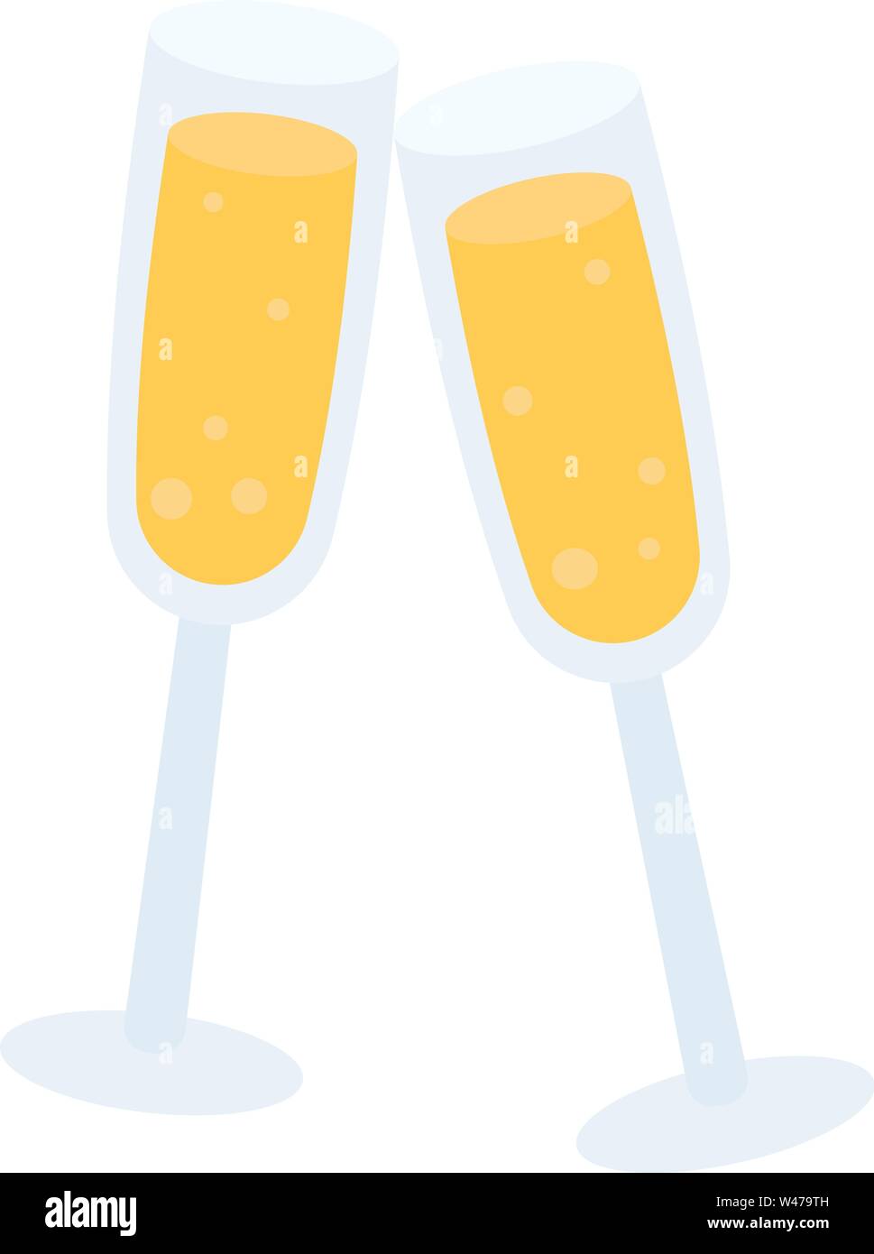 Beer glasses in flat Cut Out Stock Images & Pictures - Alamy