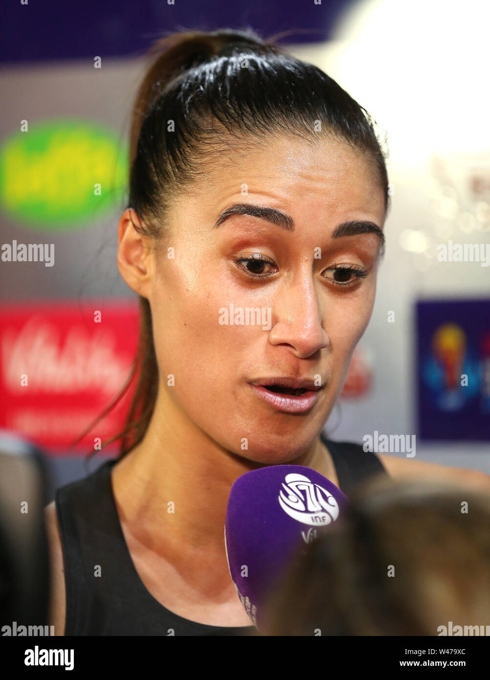 New Zealand's Maria Folau is interviewed after their match against ...
