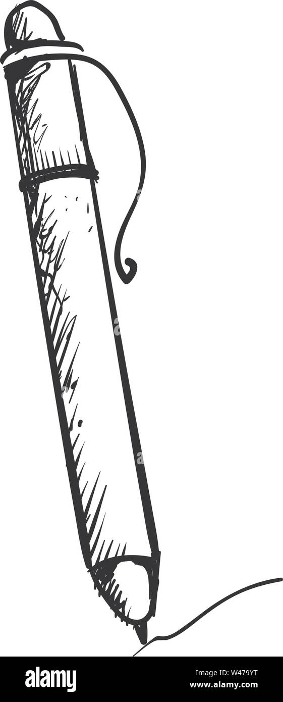 Pencil drawing, illustration, vector on white background Stock Vector ...