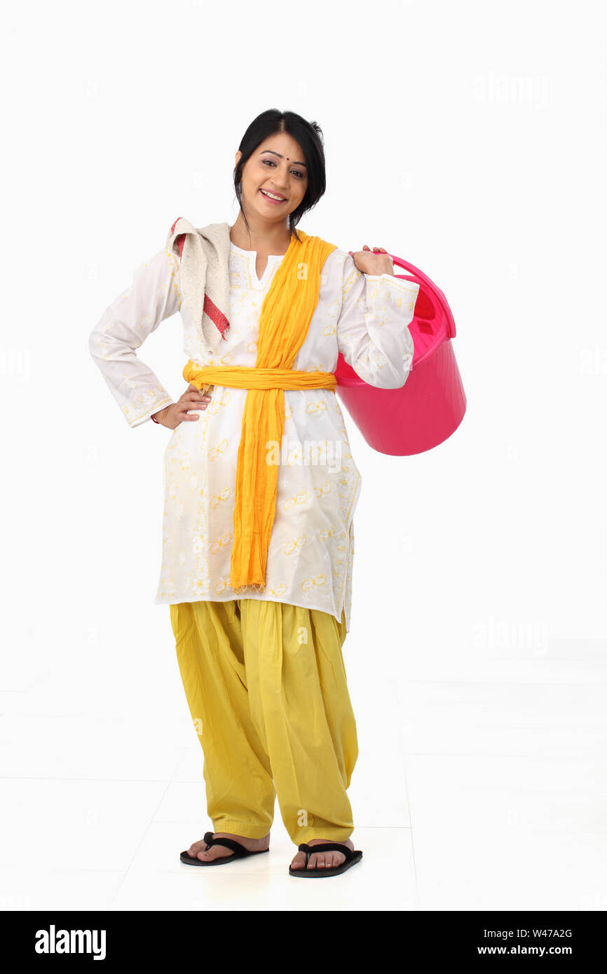 Smiling indian woman on Cut Out Stock Images & Pictures - Alamy