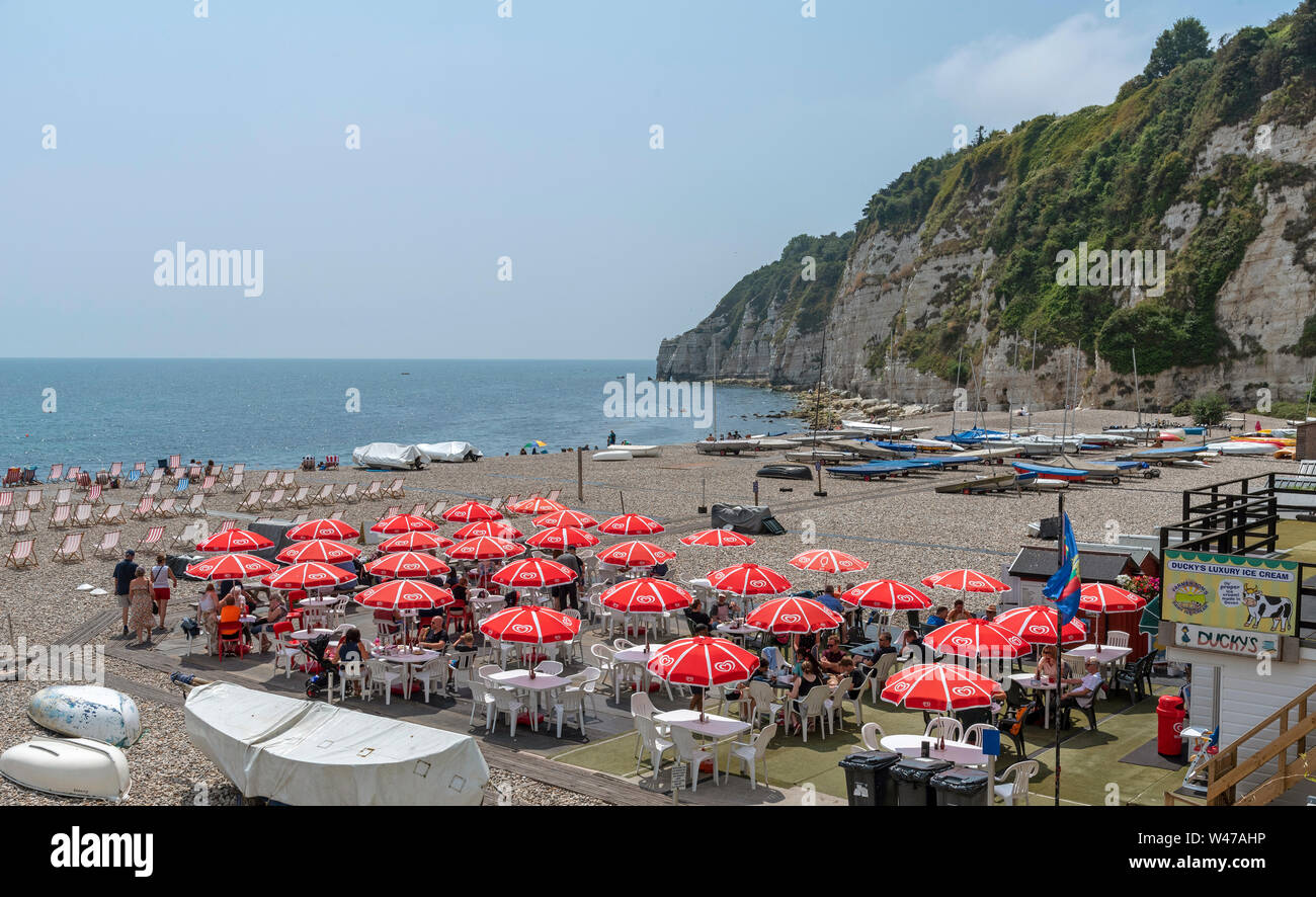 Beer near Seaton, Devon, England, UK. June 2019. Beer beach on the ...