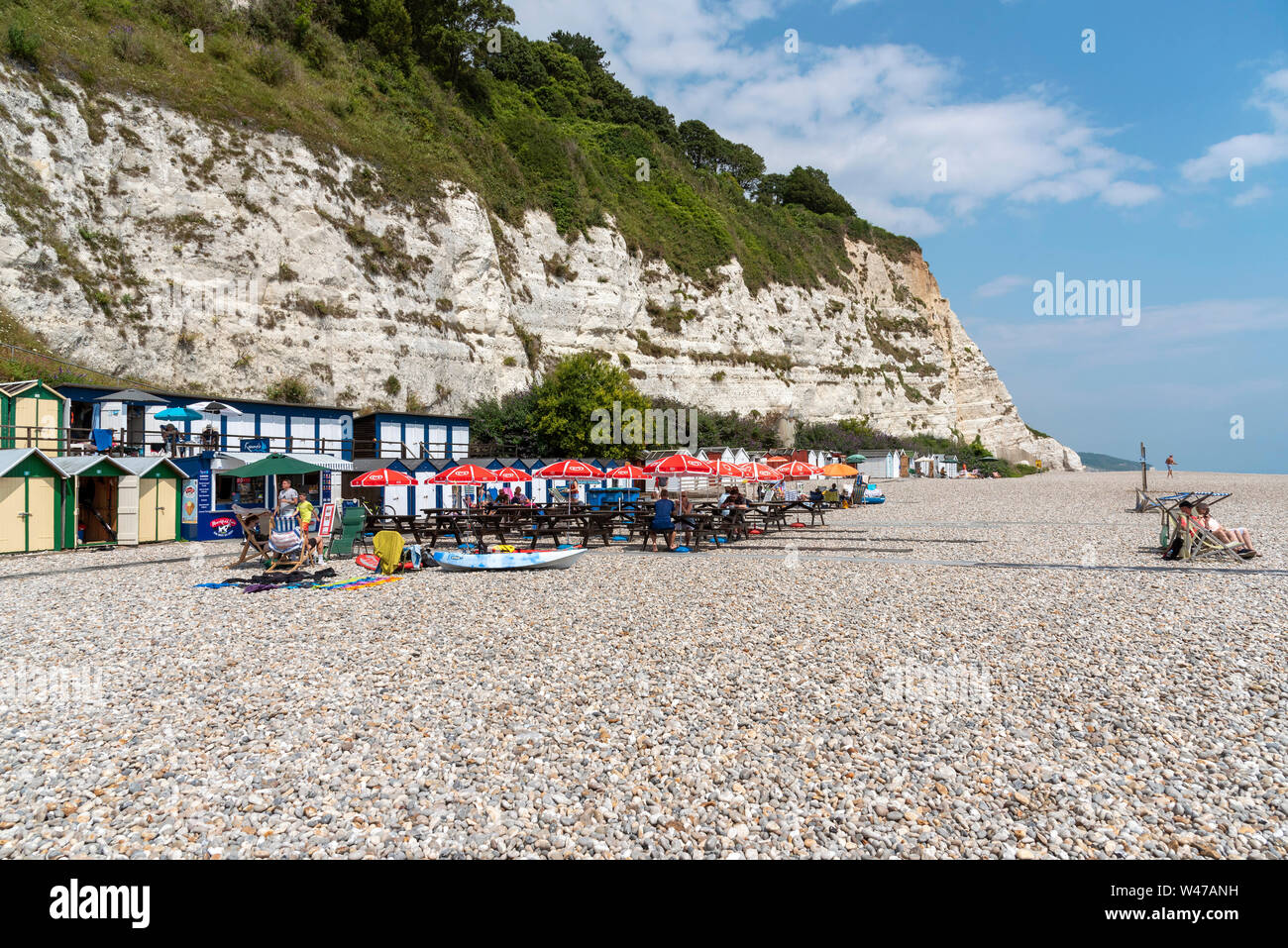 Beer near Seaton, Devon, England, UK. June 2019. Beer beach on the Jurassic Coast in East Devon ...