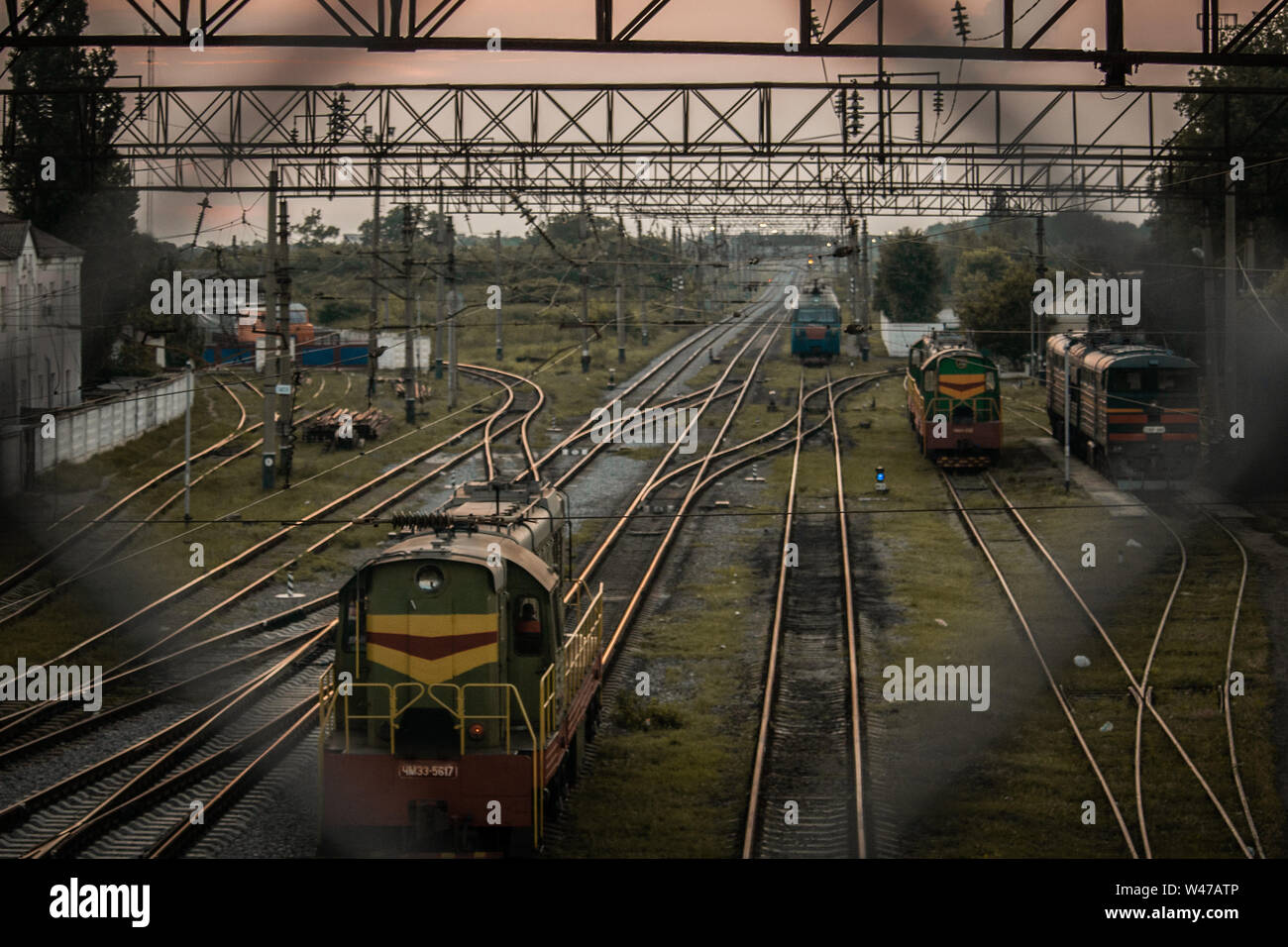 Orange train motion hi-res stock photography and images - Alamy