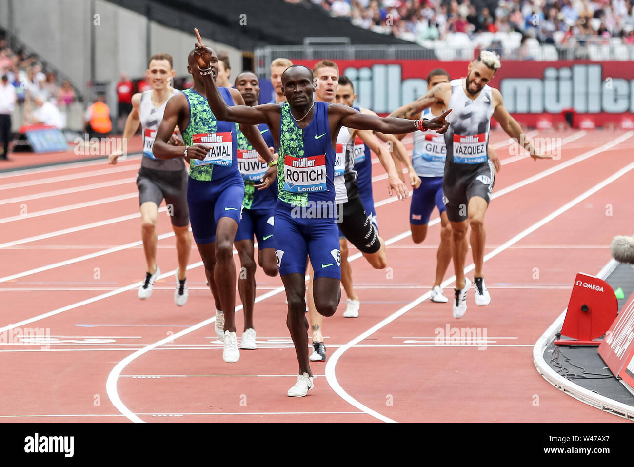 London, UK. 20th July, 2019. Ferguson Cheruiyot Rotich (KEN), wins the ...
