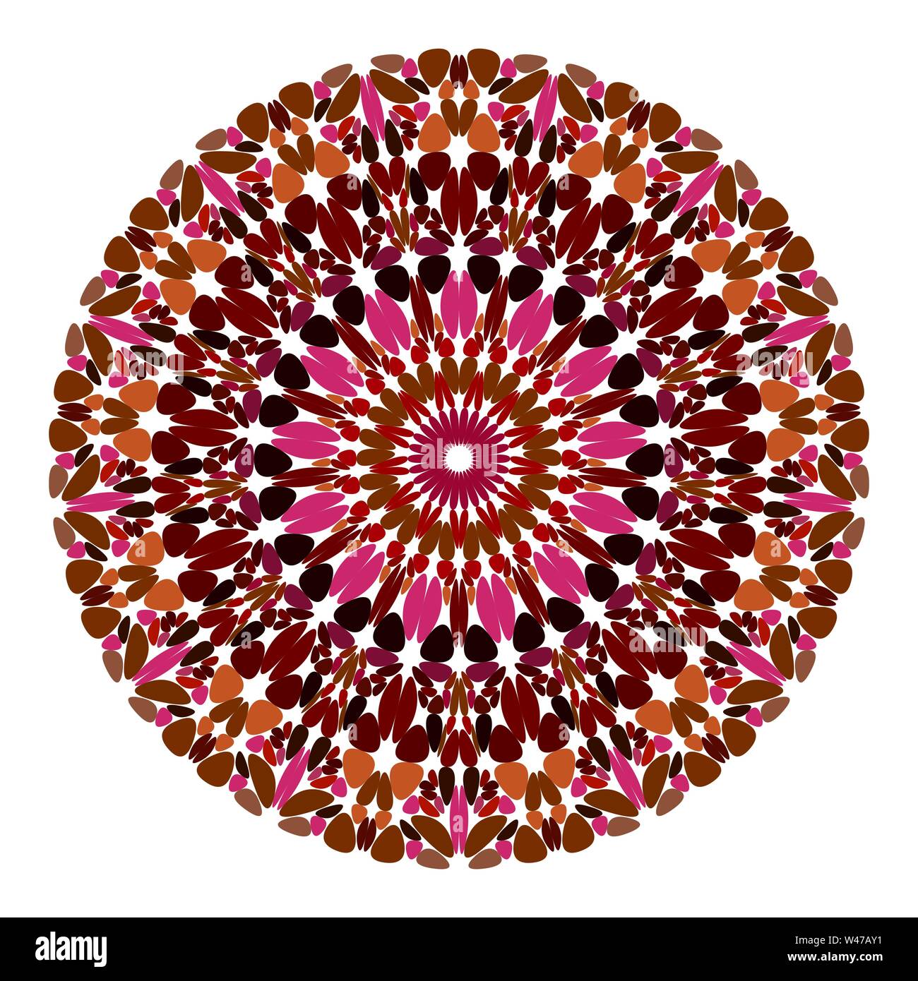 Floral mandala design - abstract circular vector graphic design Stock ...