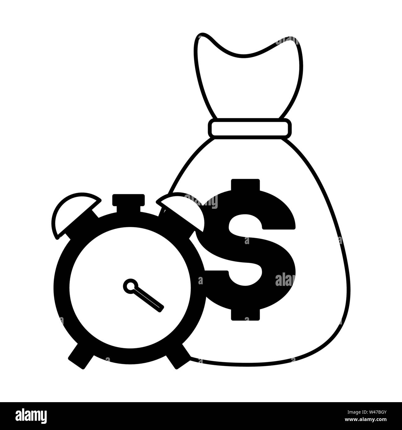 Alarm clock icon commercial Stock Vector Images - Alamy