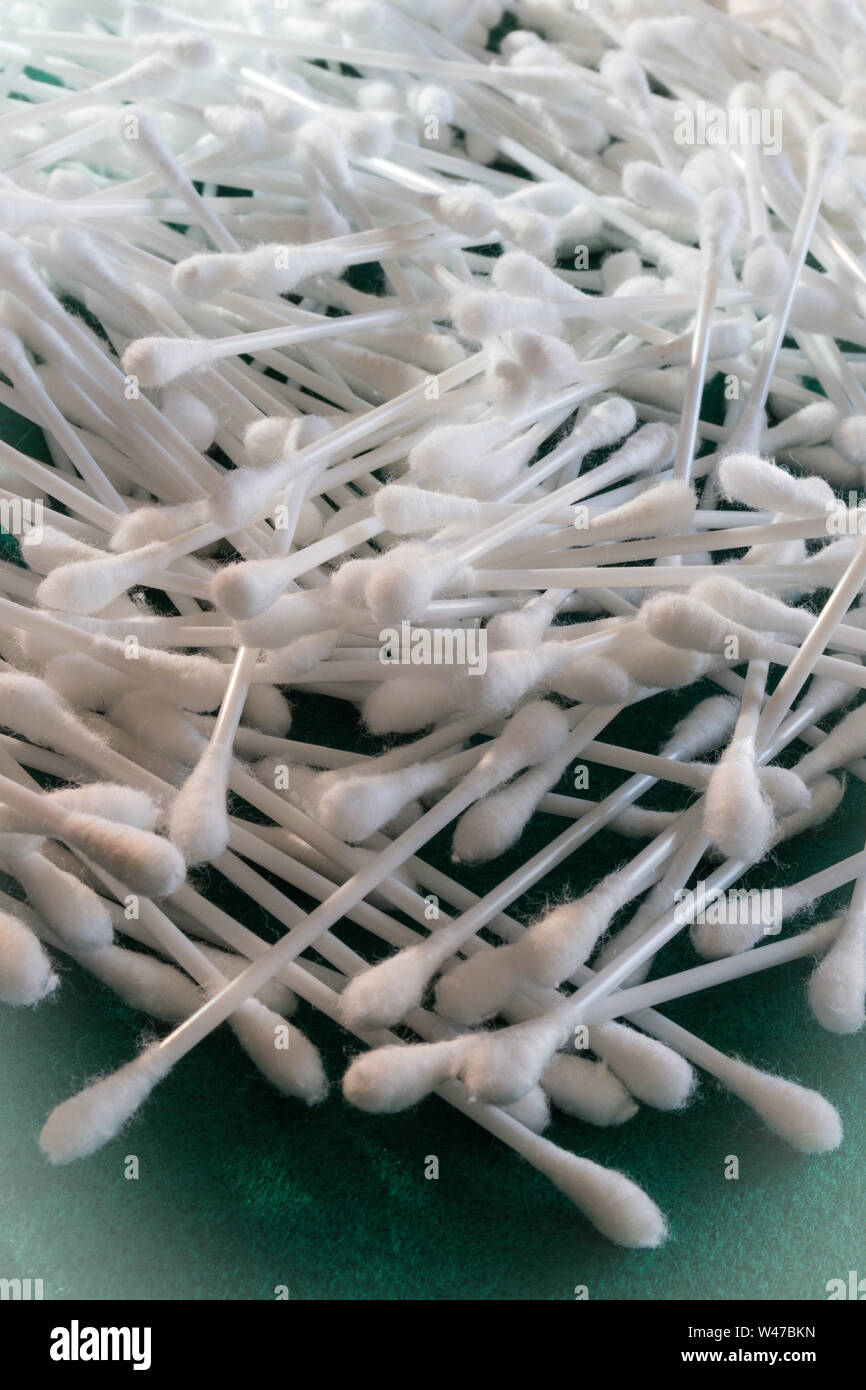 Cotton swab is a tool used to apply or cleanse Stock Photo - Alamy