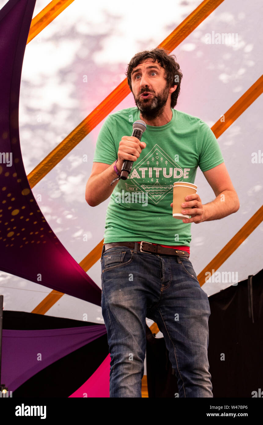 Comedian Mark Watson performing at Latitude Festival, Henham Park ...