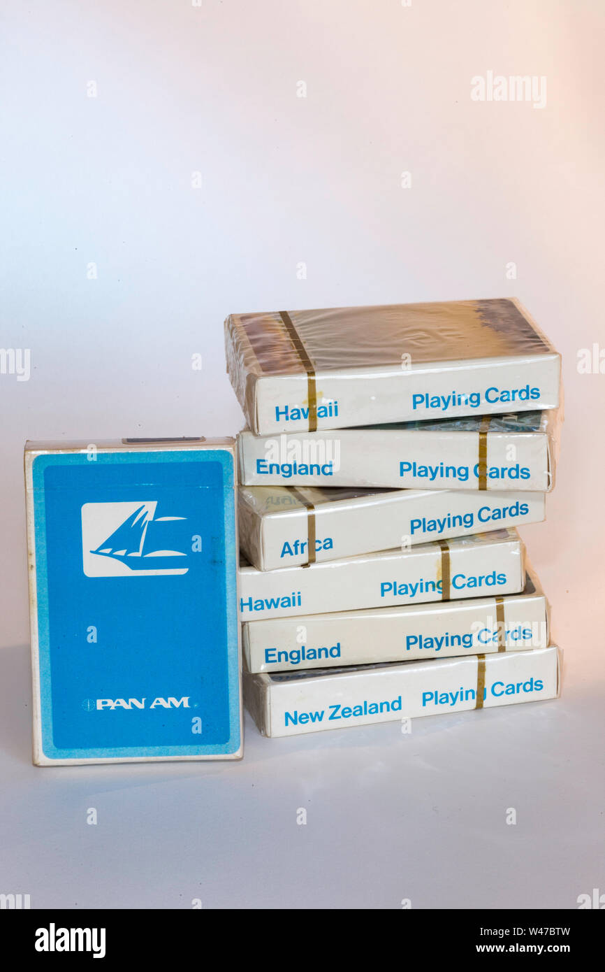 Vintage Pan American Airways playing cards Stock Photo - Alamy