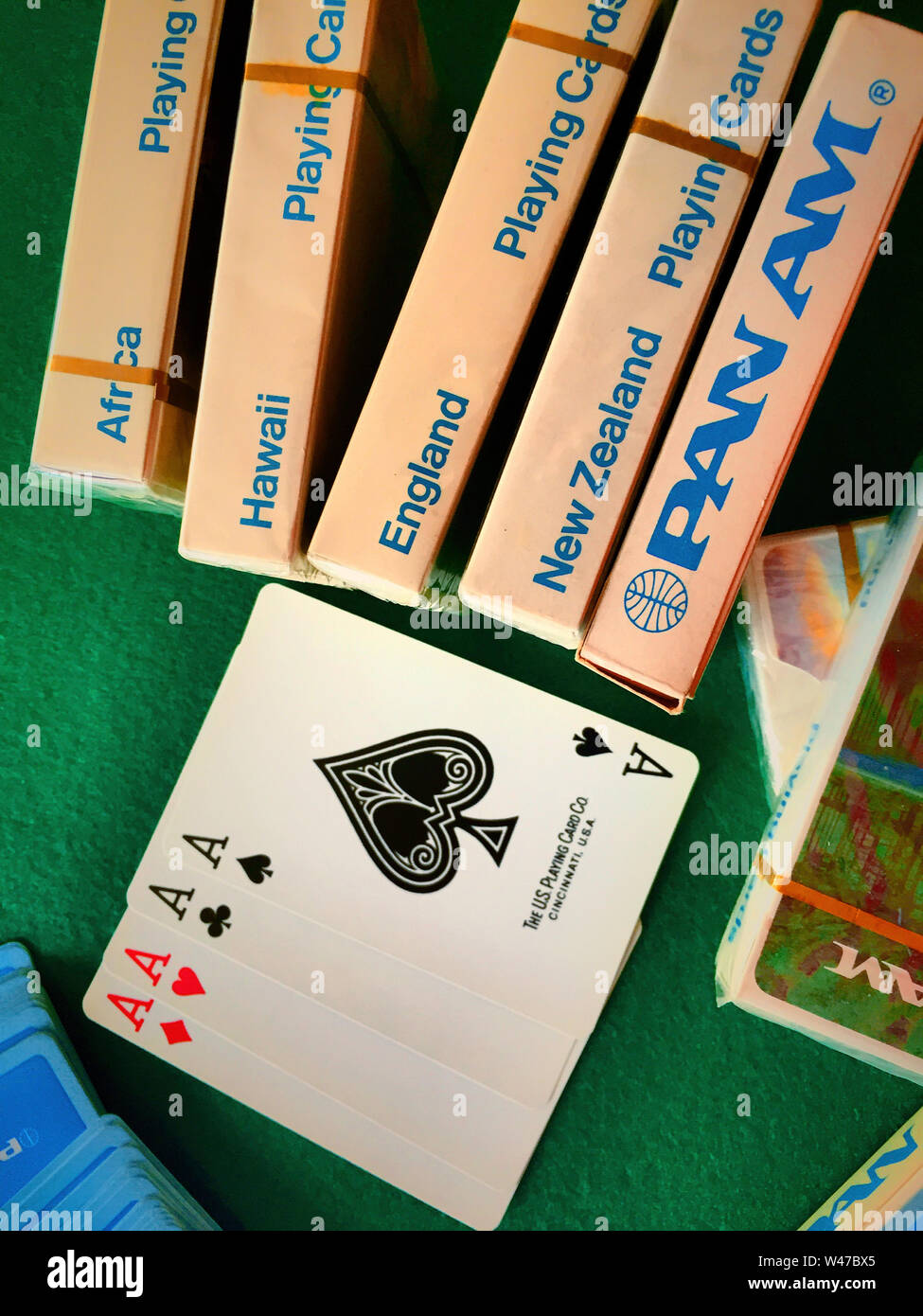 Vintage Pan American Airways playing cards Stock Photo - Alamy