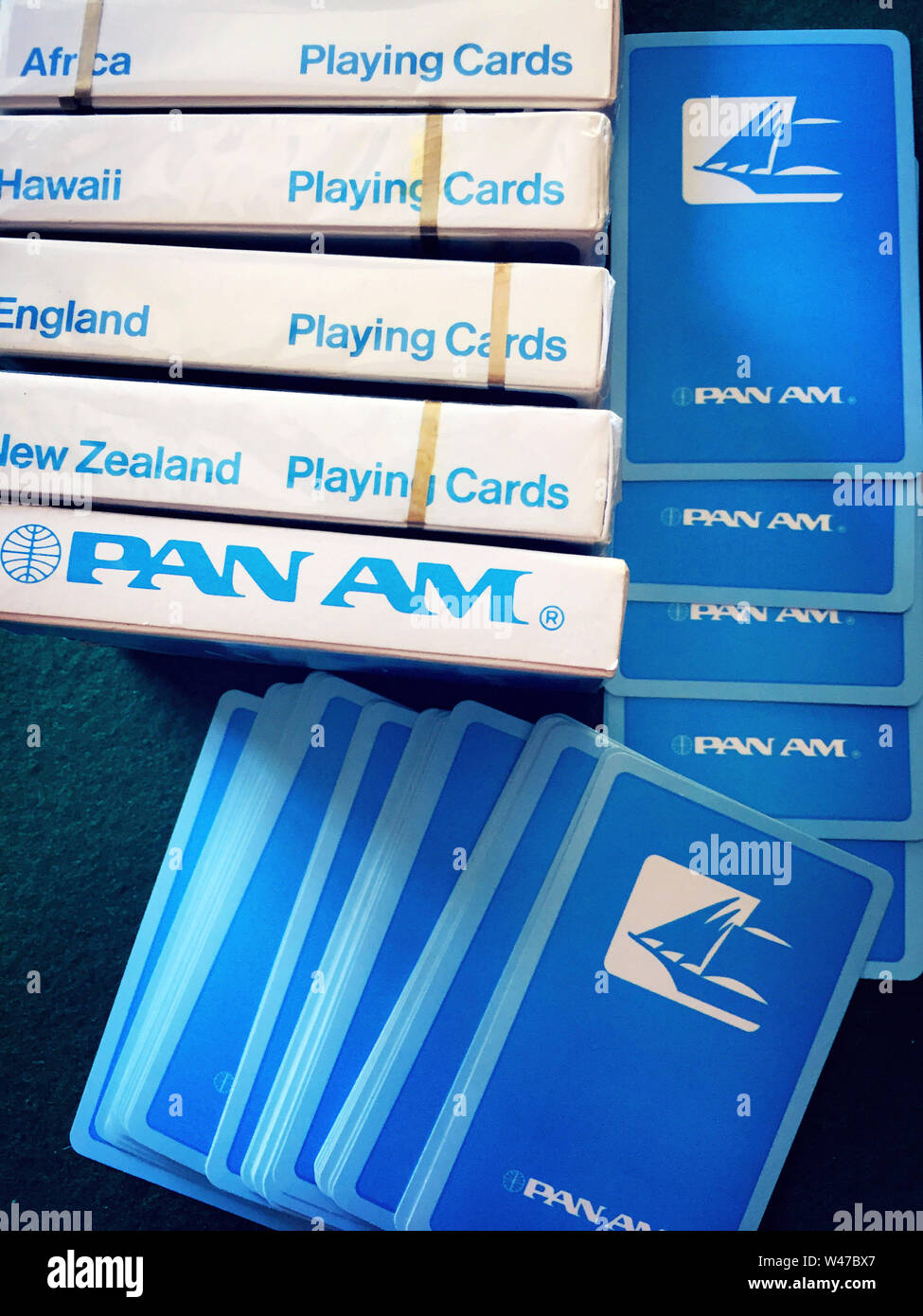 Vintage Pan American Airways playing cards Stock Photo - Alamy