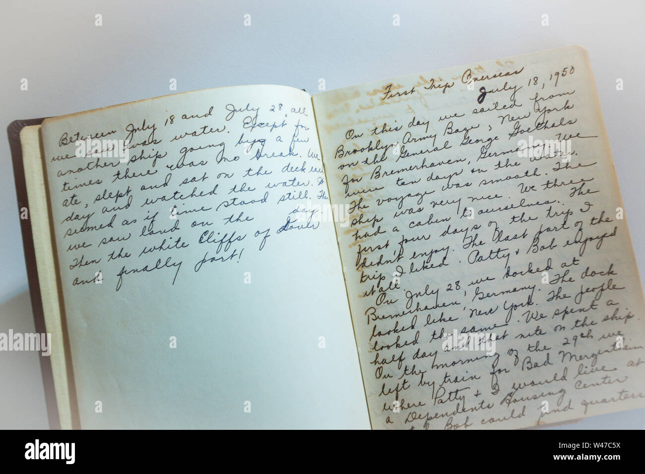 English handwriting 1950s hi-res stock photography and images - Alamy