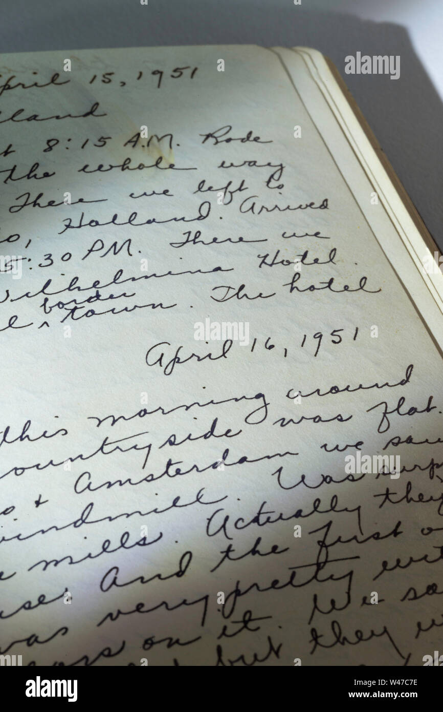 English handwriting 1950s hi-res stock photography and images - Alamy