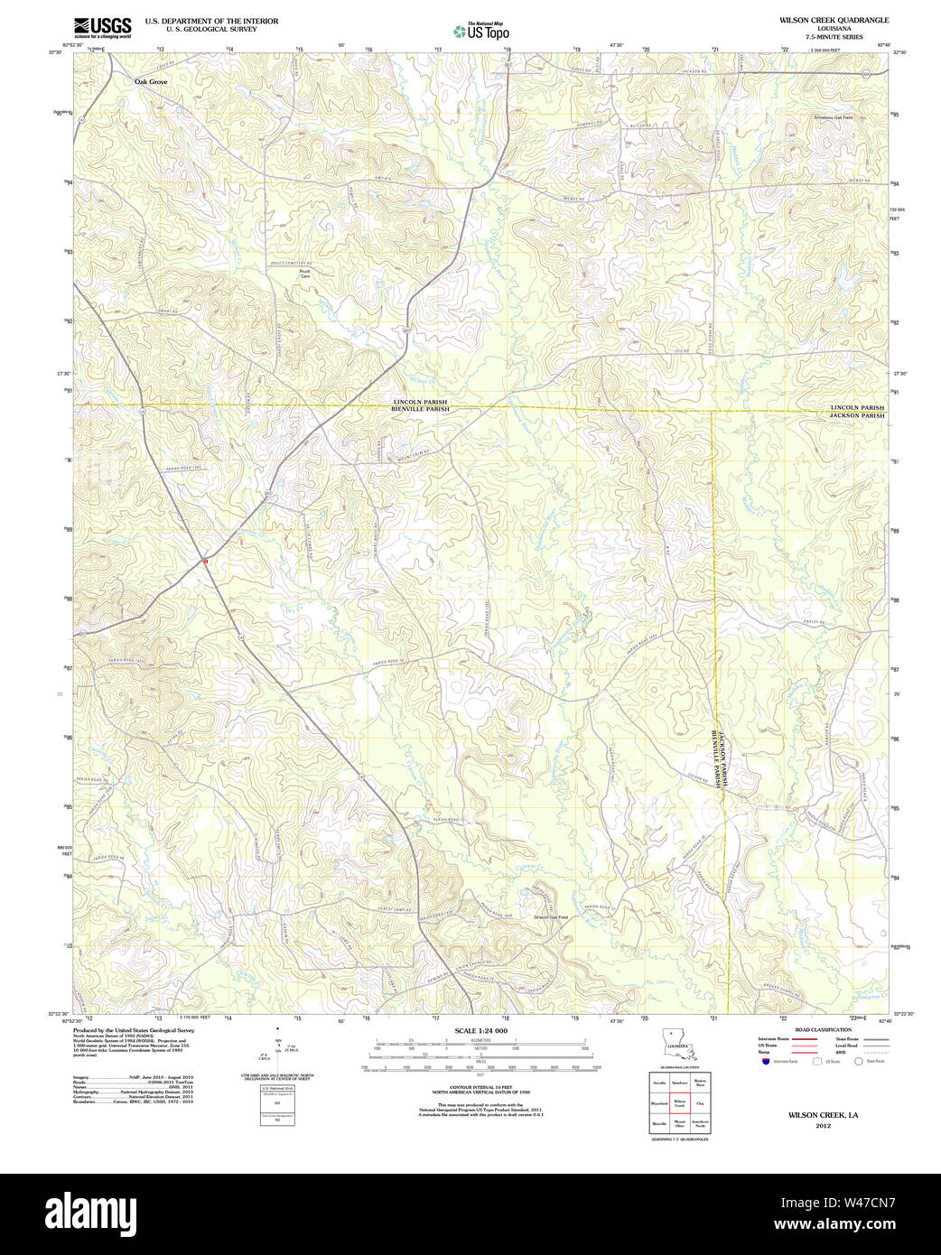Map of wilson creek hi-res stock photography and images - Alamy