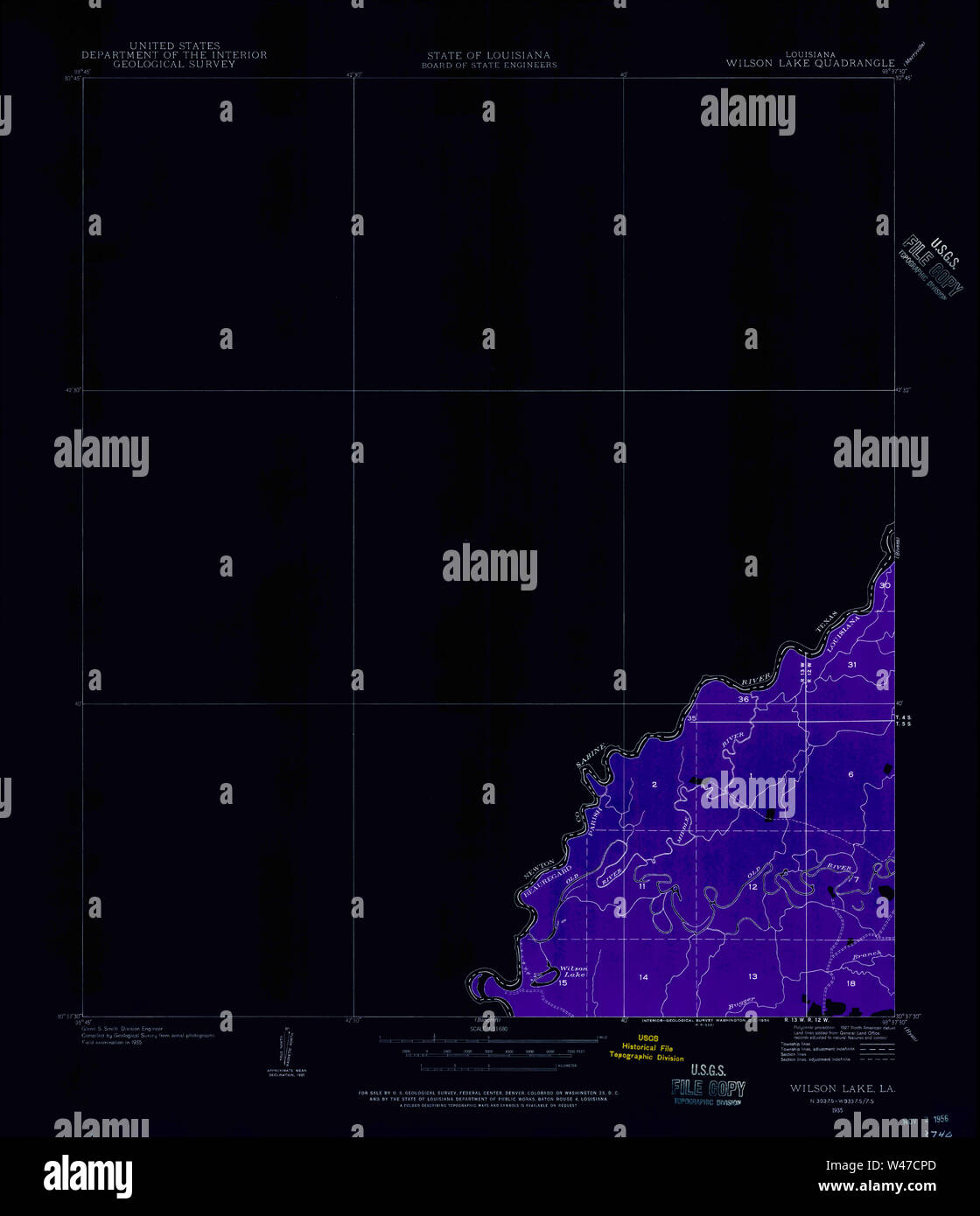 Map of lake wilson hi-res stock photography and images - Alamy