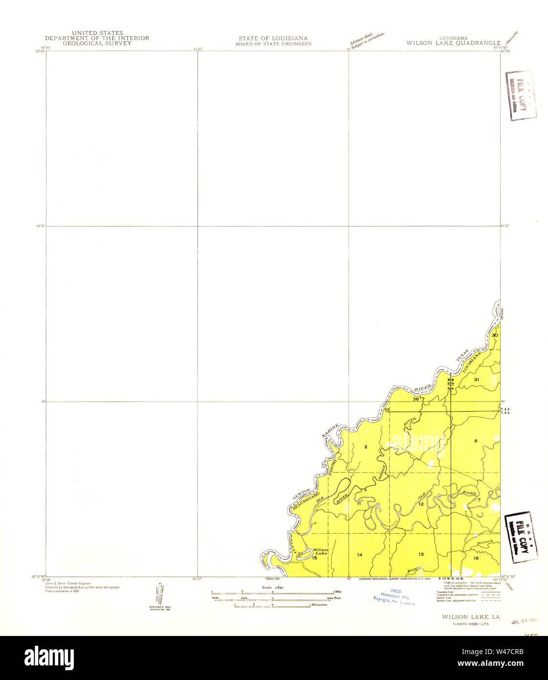 Map of lake wilson hi-res stock photography and images - Alamy