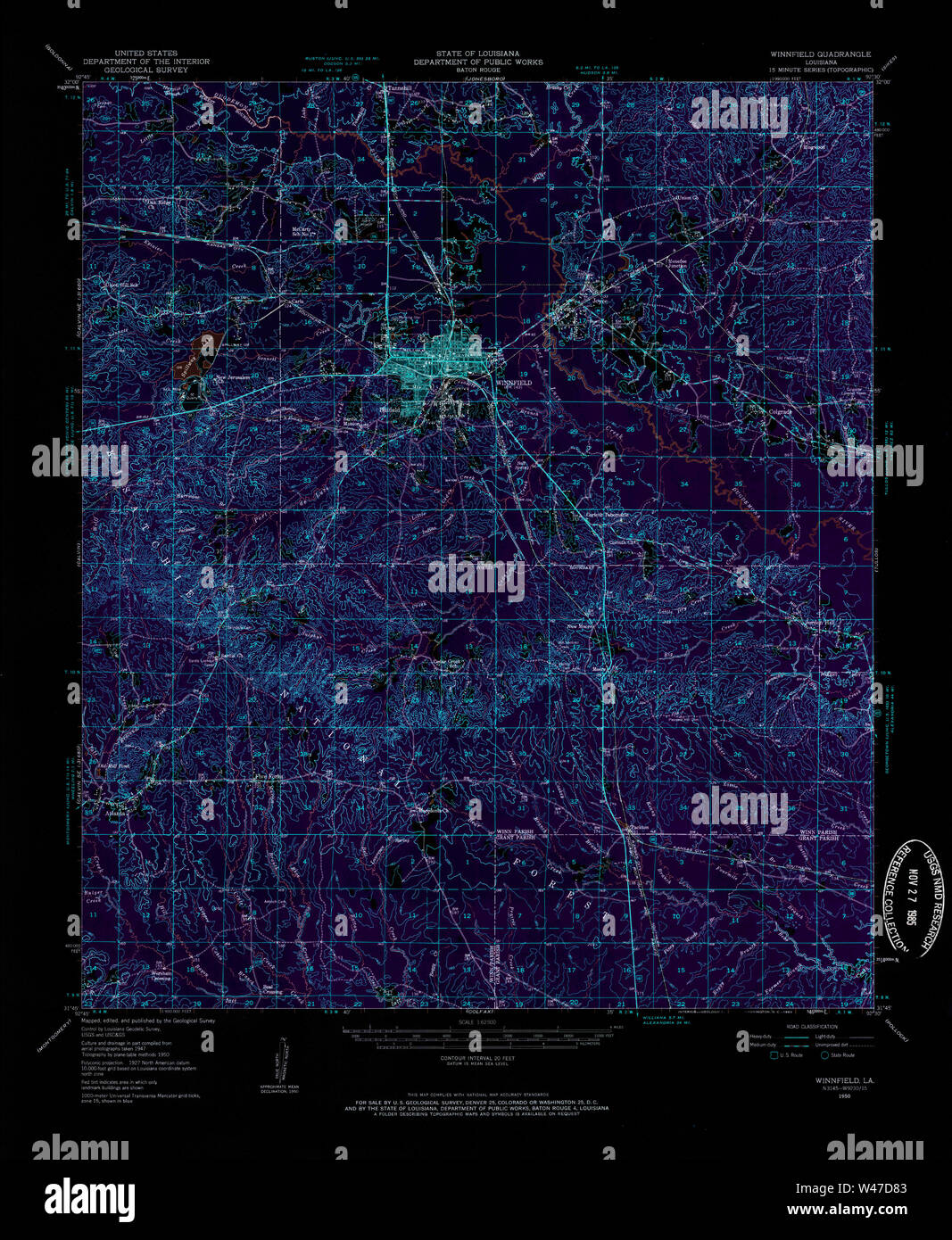 Map of winnfield hi-res stock photography and images - Alamy