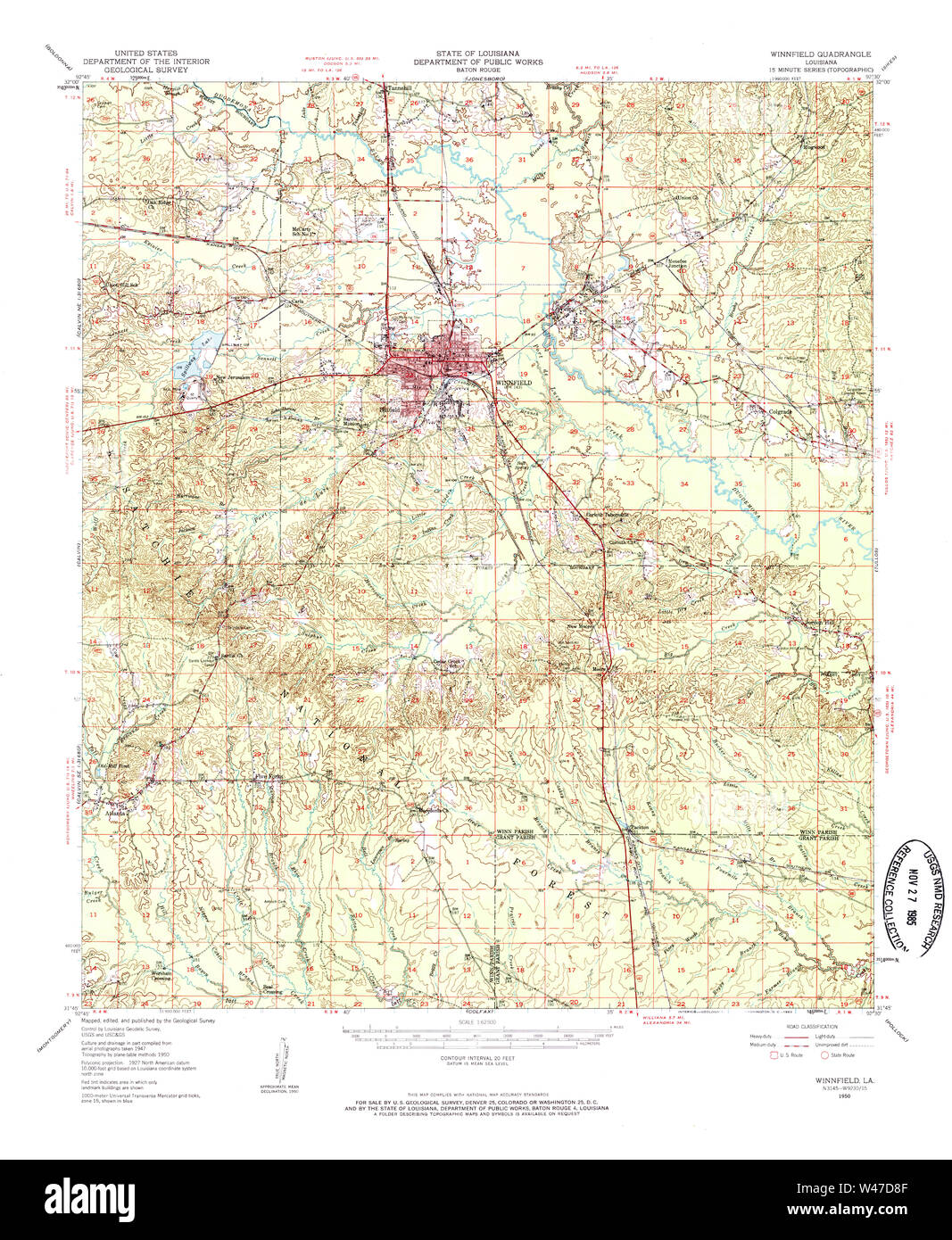 Map of winnfield hi-res stock photography and images - Alamy