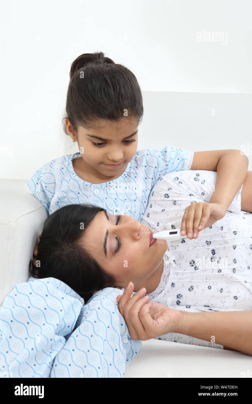 Girl head cold mother hi-res stock photography and images - Alamy