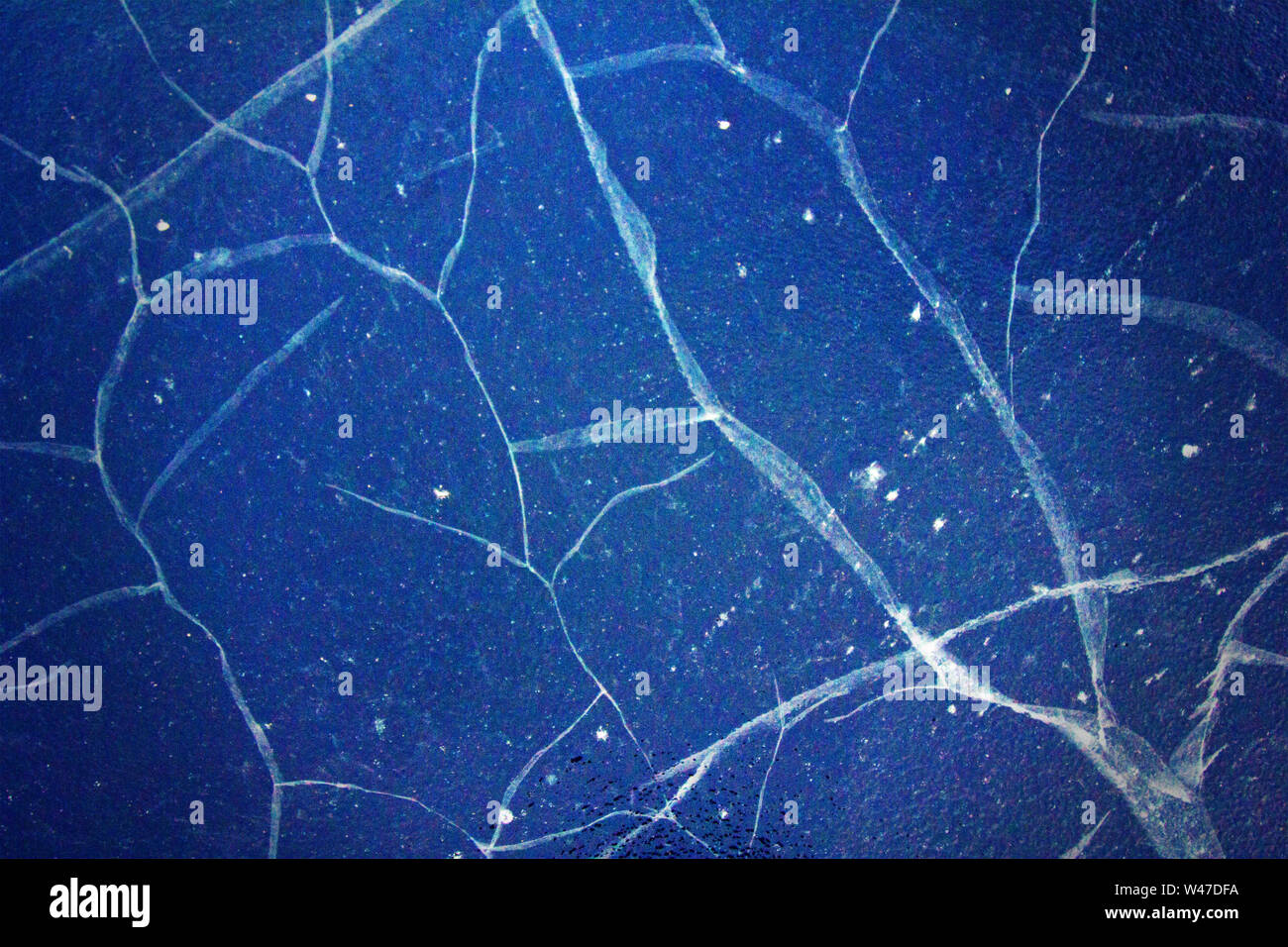 The macro structure, pattern and crystals of newly formed ice called ...