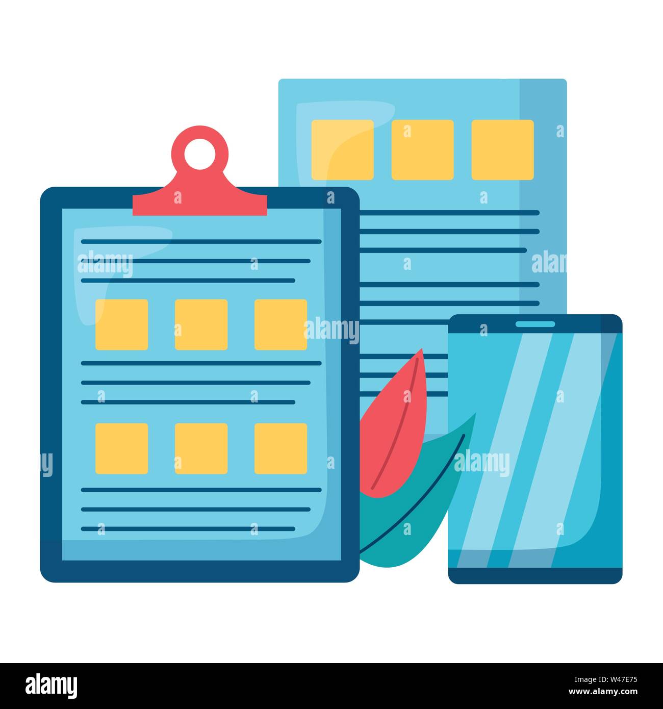 checklist clipboard with smartphone Stock Vector Image & Art - Alamy