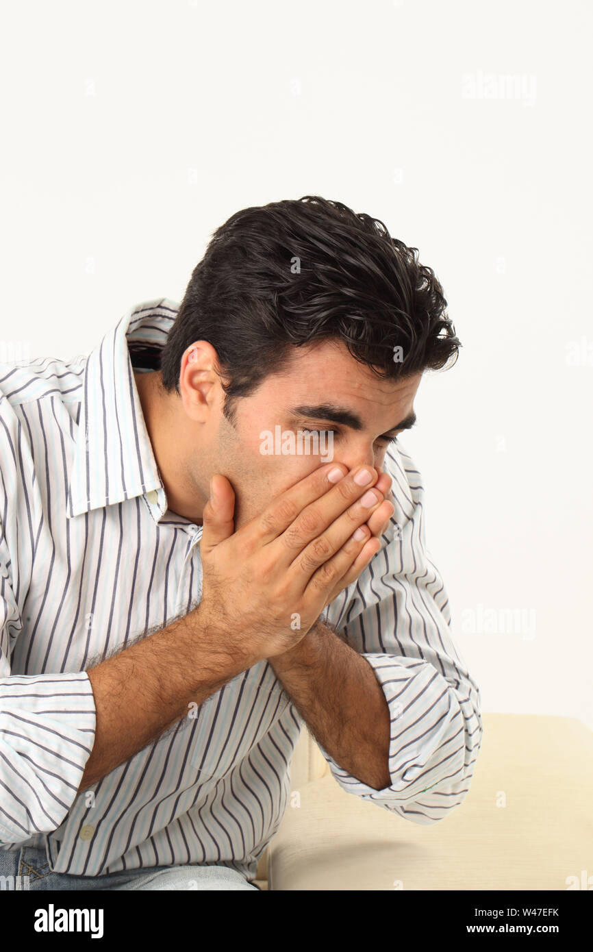 Indian man sneezing hi-res stock photography and images - Alamy