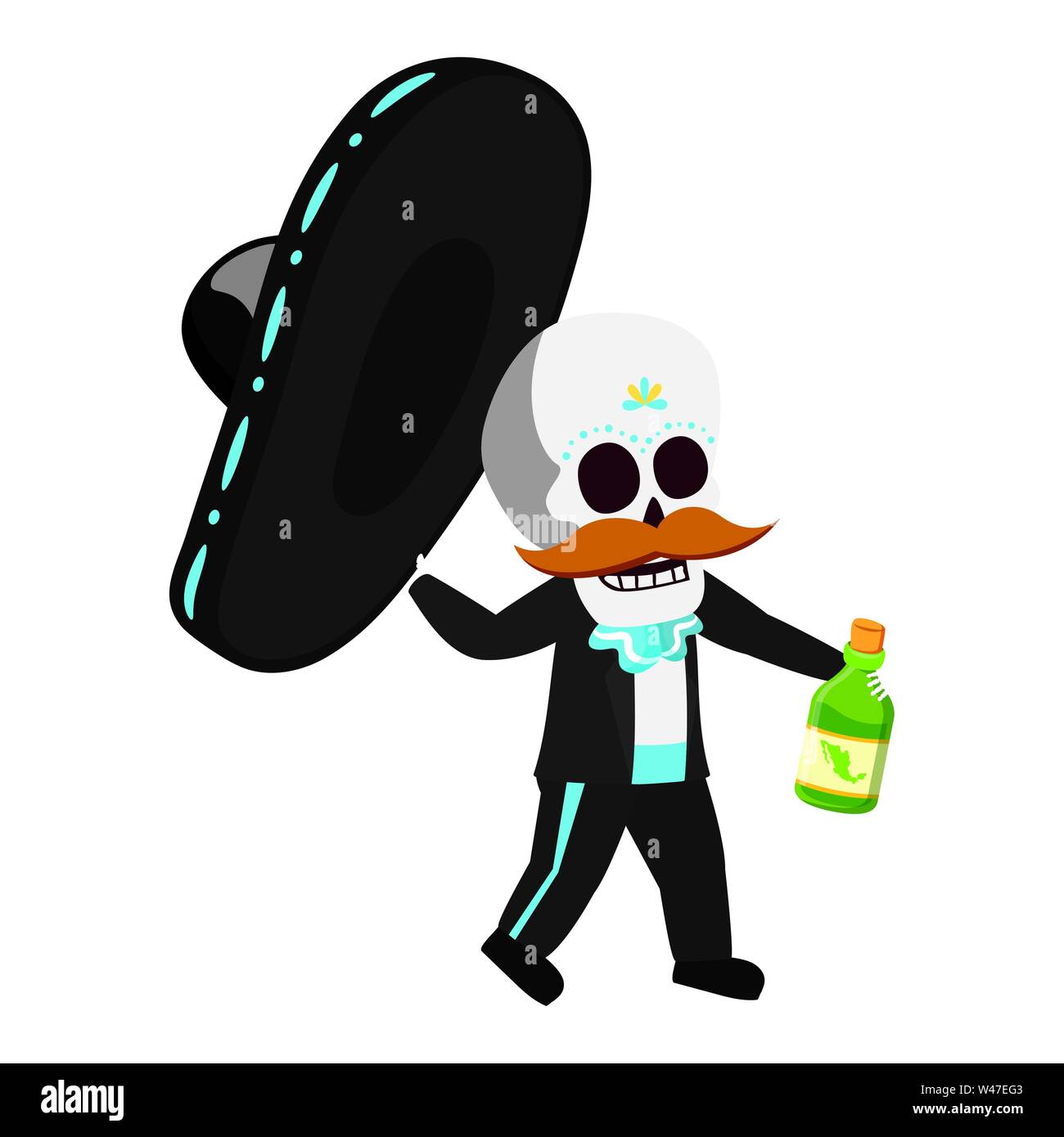 Drunk Skull Stock Vector Images - Alamy