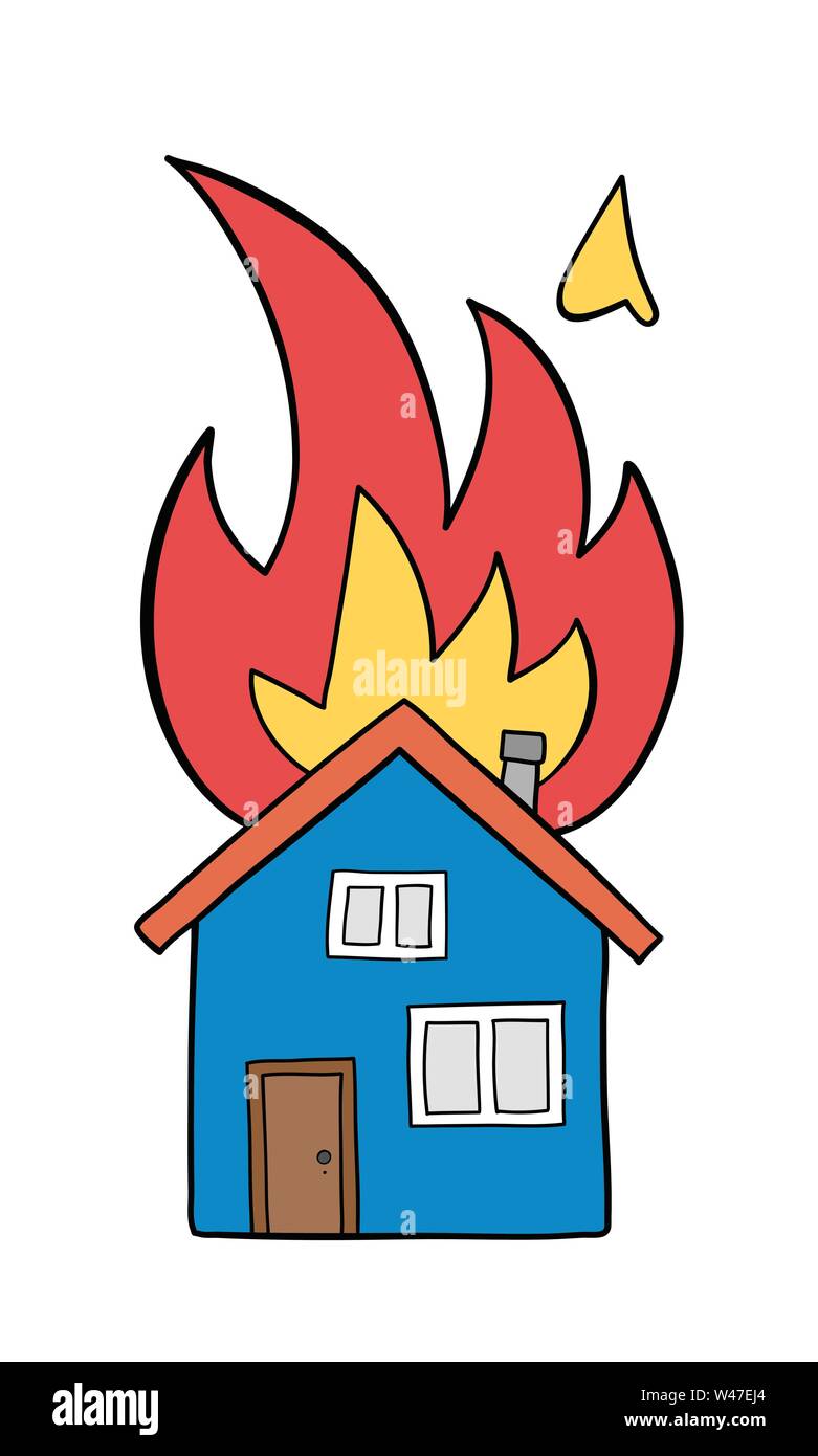 House Fire Cartoon Icon Stock Photos & House Fire Cartoon Icon Stock ...
