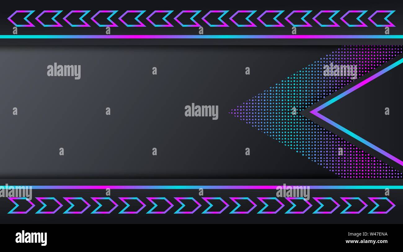 Dark Neon Technology Banner Background Template, suitable for ...