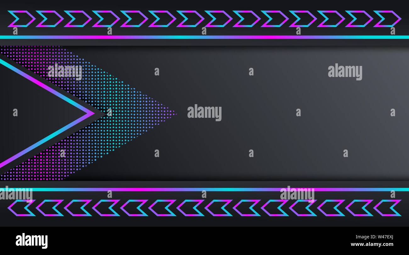 Dark Neon Technology Banner Background Template, suitable for ...