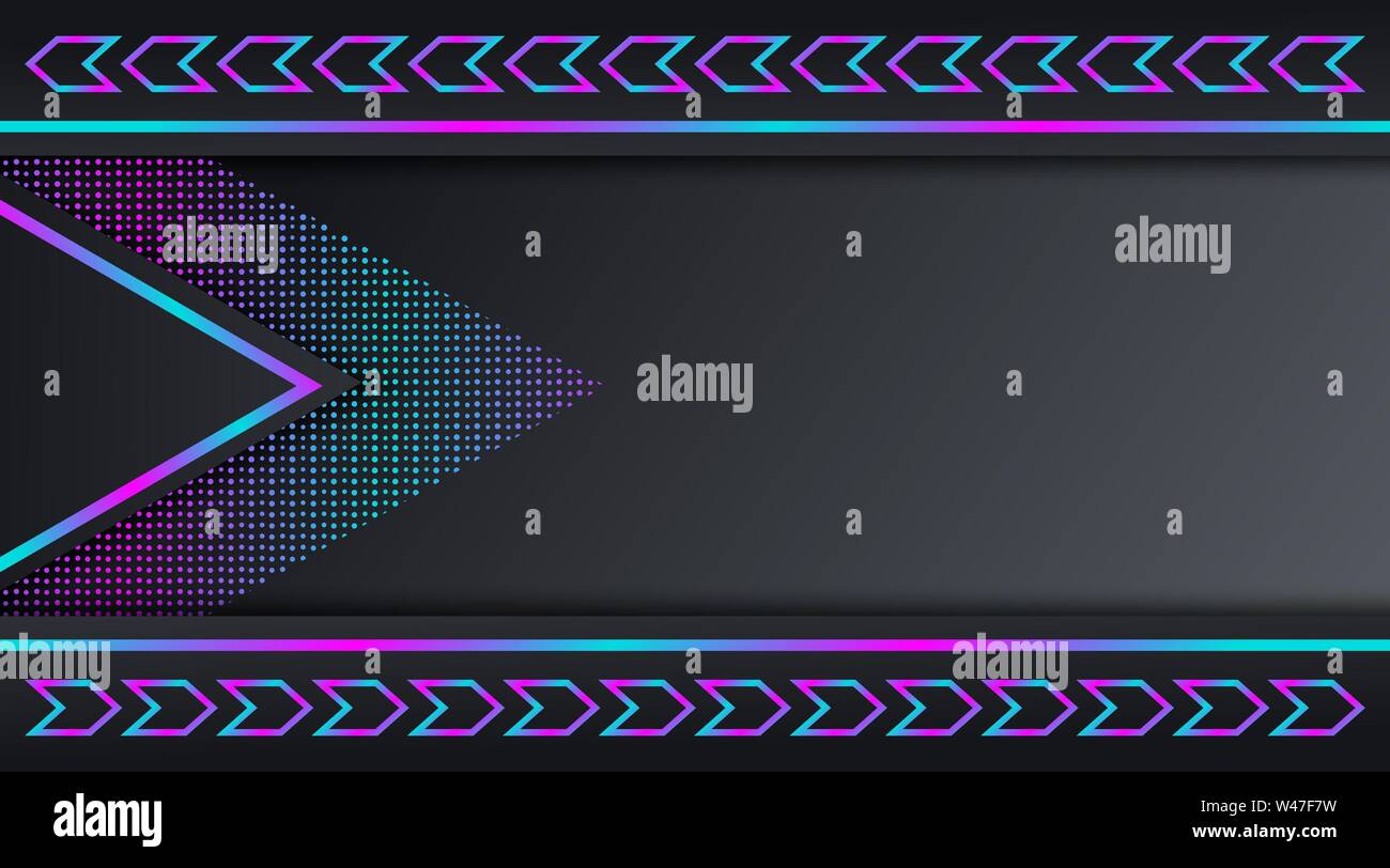 Dark Neon Technology Banner Background Template, suitable for ...