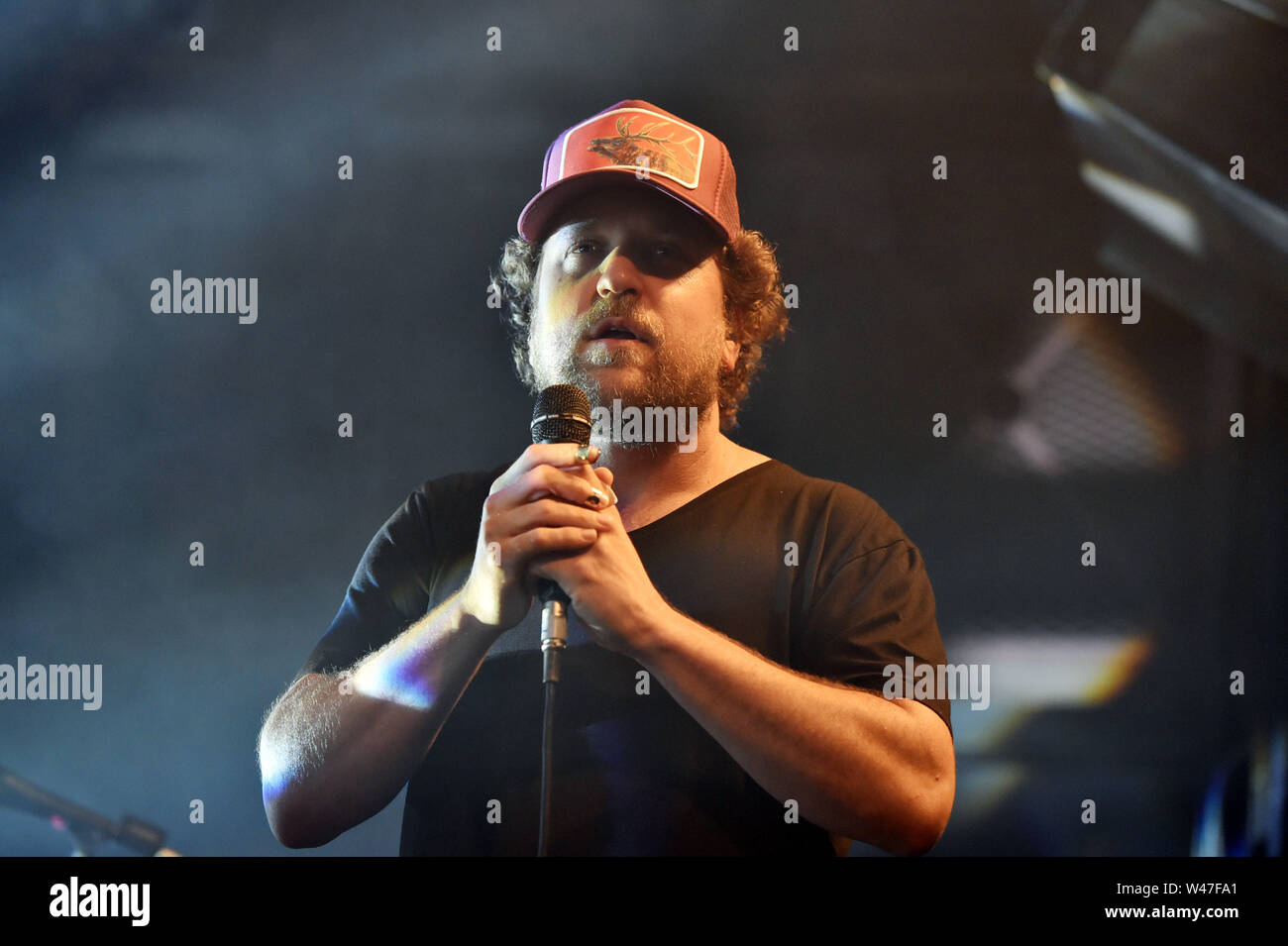 July 17, 2019 - ANDERS BECK (dobro) of Greensky Bluegrass preform at ...