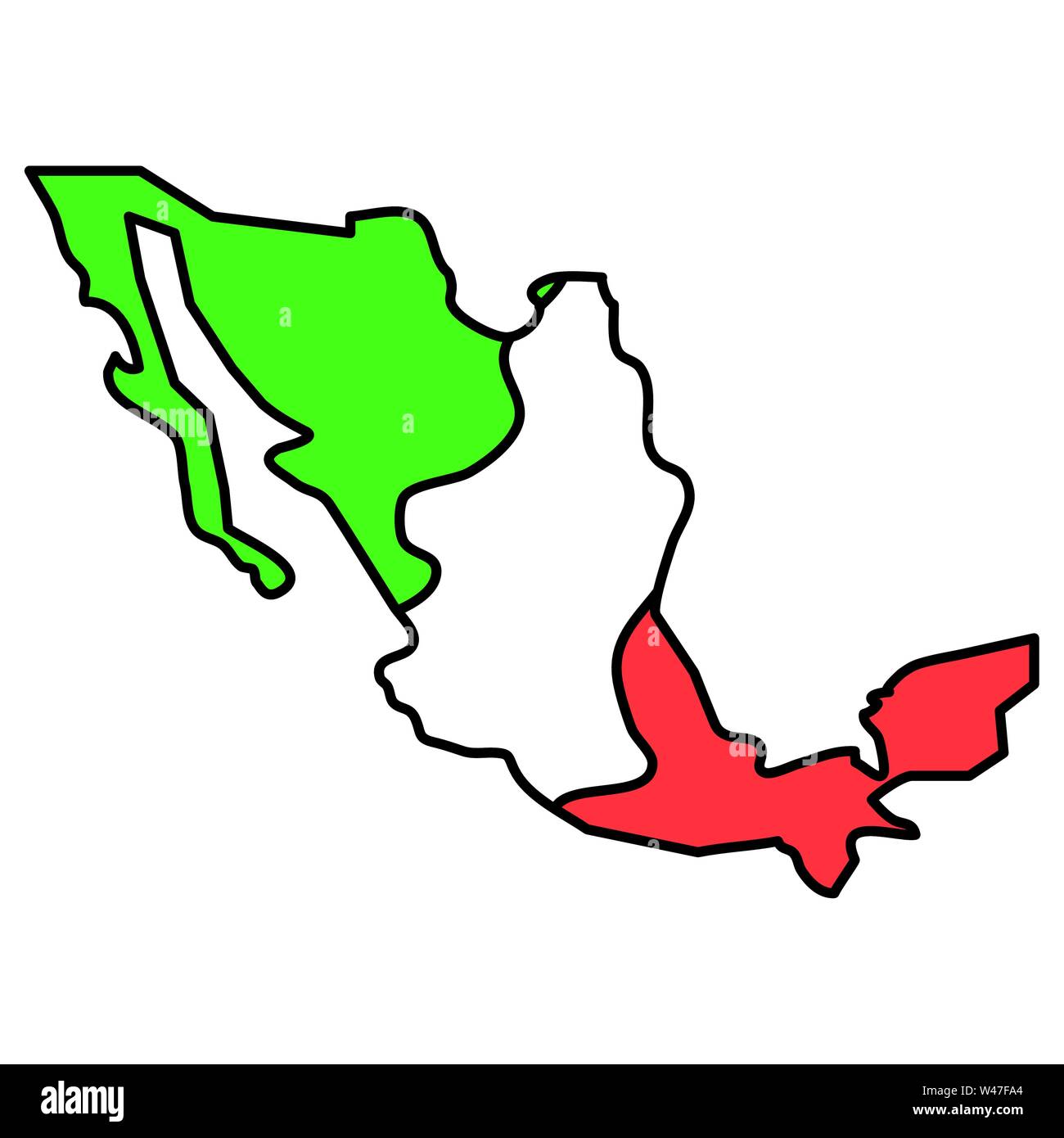 mexico map geography isolated icon Stock Vector Image & Art - Alamy