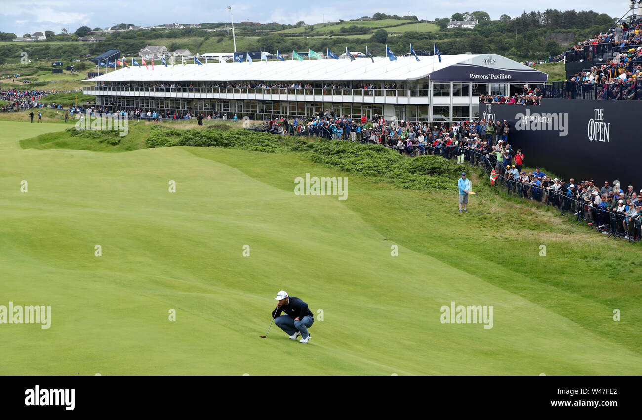 Spain's Jon Rahm on the 18th during day three of The Open Championship ...