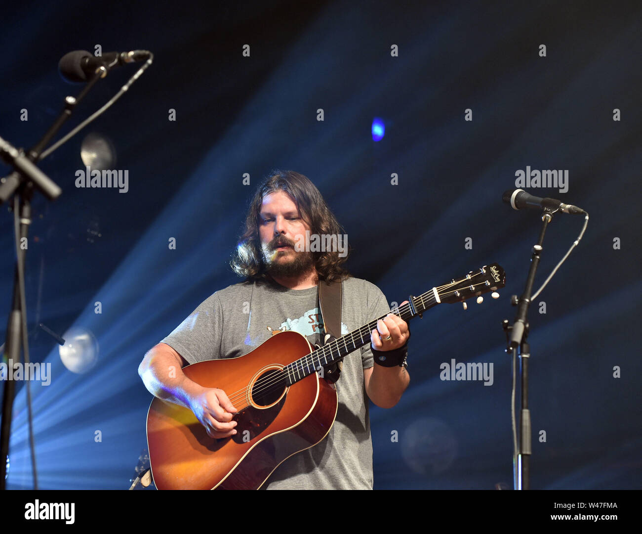 July 17, 2019 - DAVE BRUZZA (guitar), ) of Greensky Bluegrass preform ...