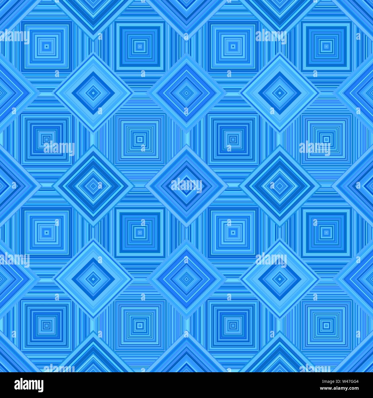 Blue abstract geometric diagonal square mosaic tile pattern background - repeatable graphic ...