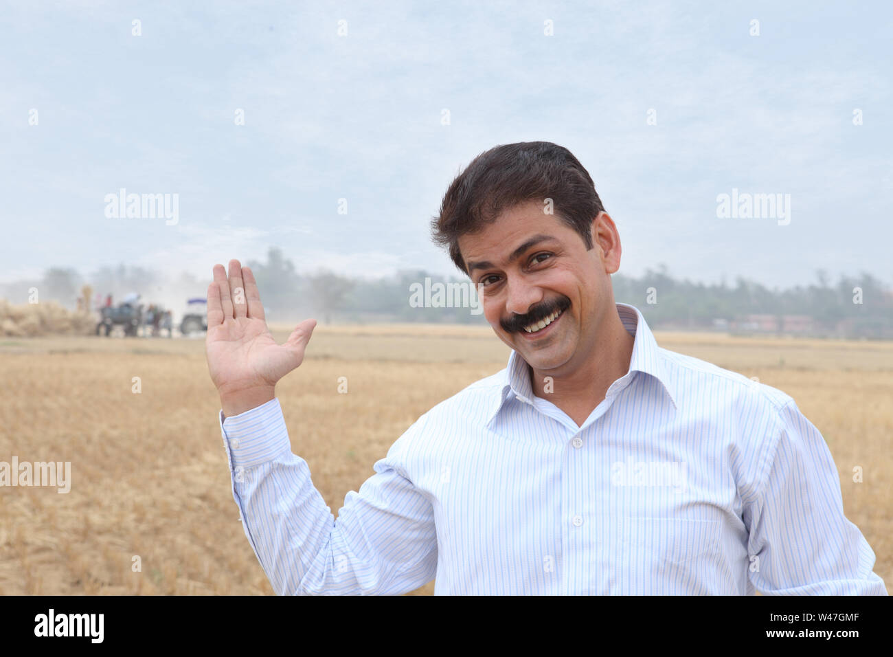Rural indian man in office hi-res stock photography and images - Alamy