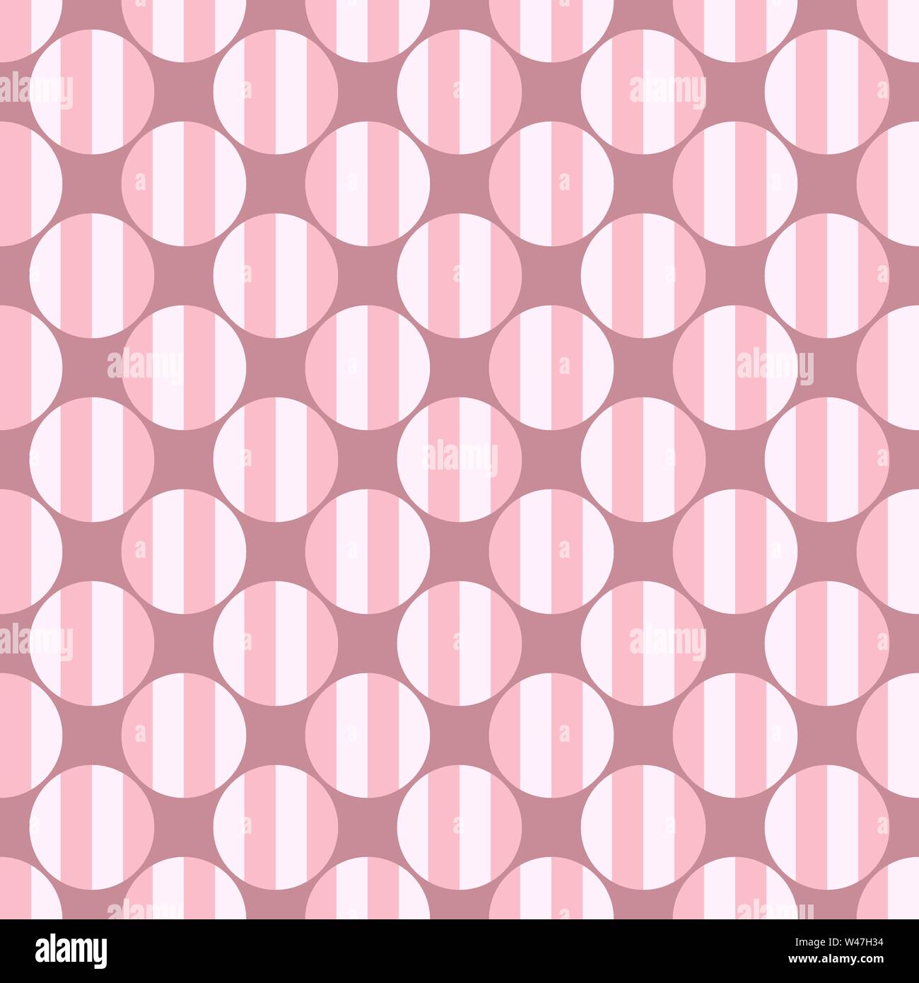Simple seamless circle pattern background - pink vector graphic design ...