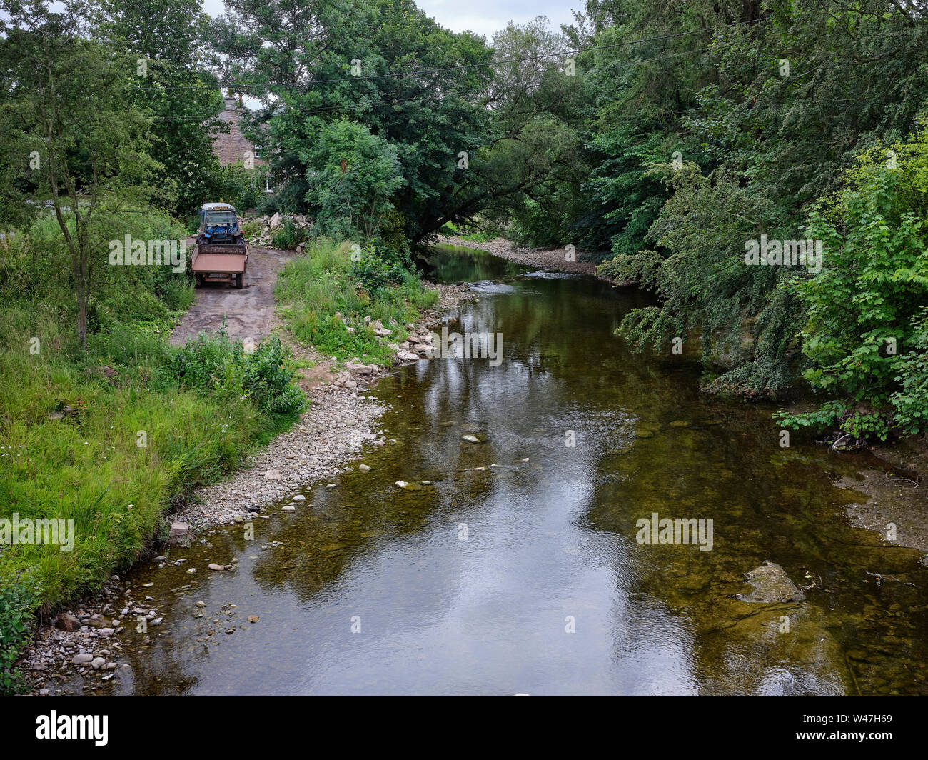 At Hartley by Kirkby Stephen in Cumbria, looking downstream from the ...