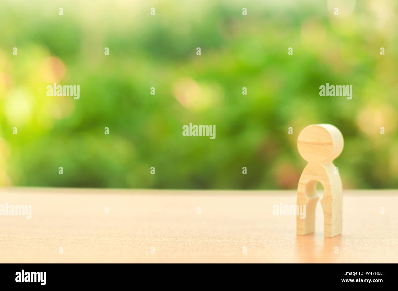 Figurine of a woman with emptiness inside in the form of a child ...