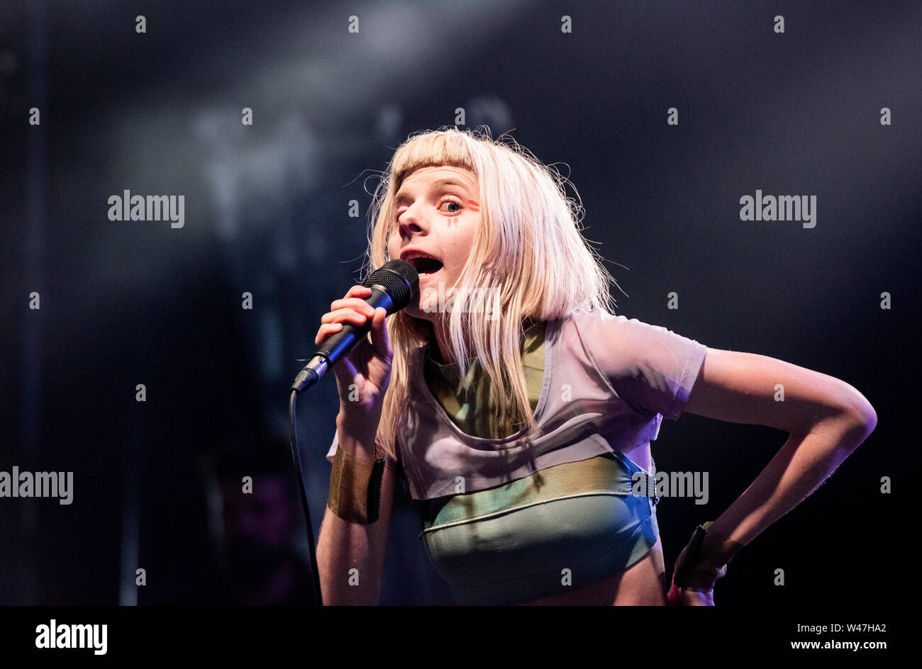 Norwegian singer/songwriter Aurora (Aurora Aksnes) performing live ...
