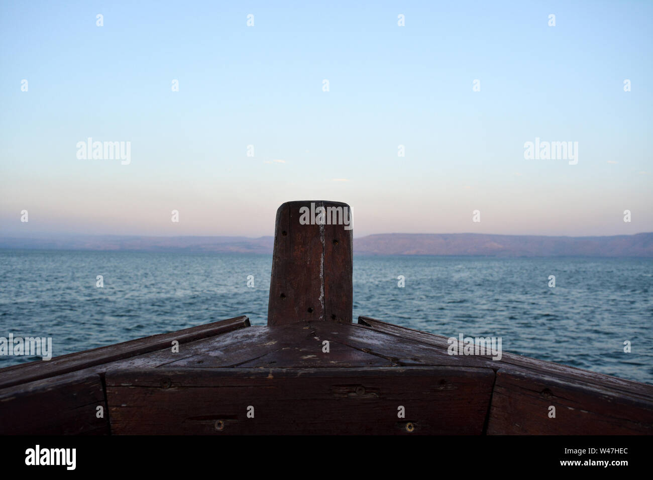 Boat on the See of Galilee Stock Photo - Alamy