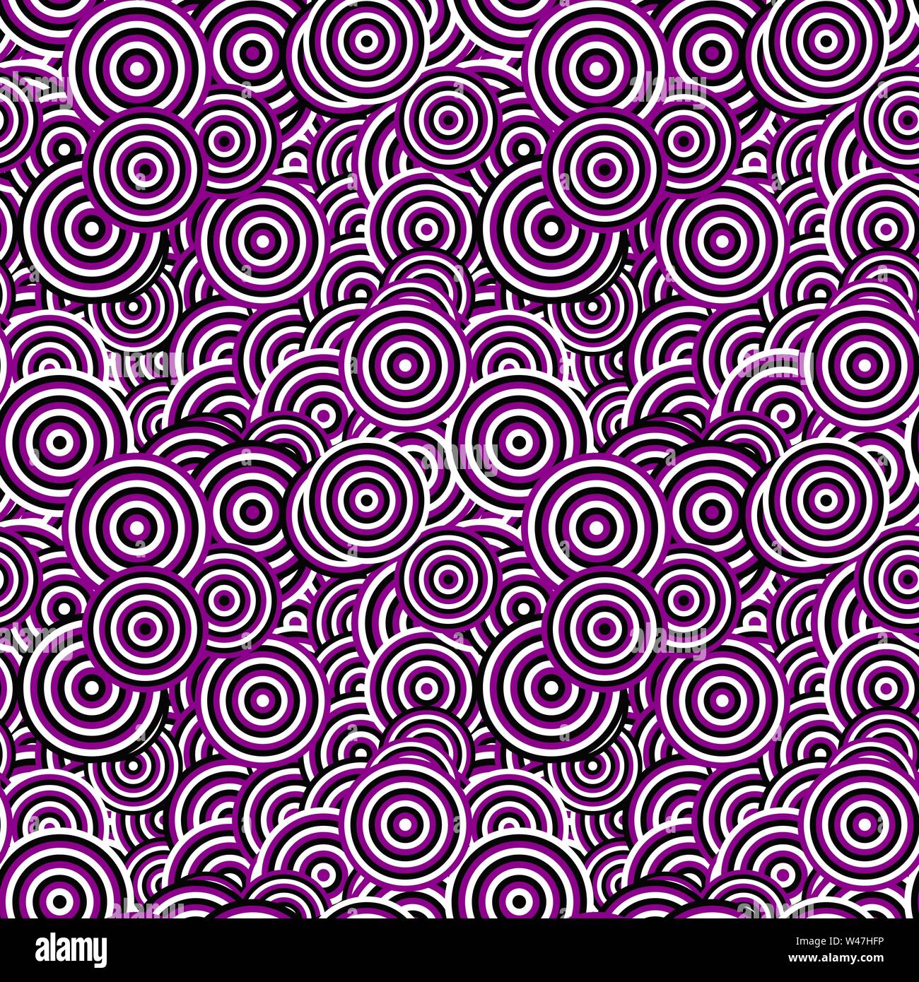 Seamless Abstract Circle Pattern Background Design Color Vector Graphic With Concentric Rings