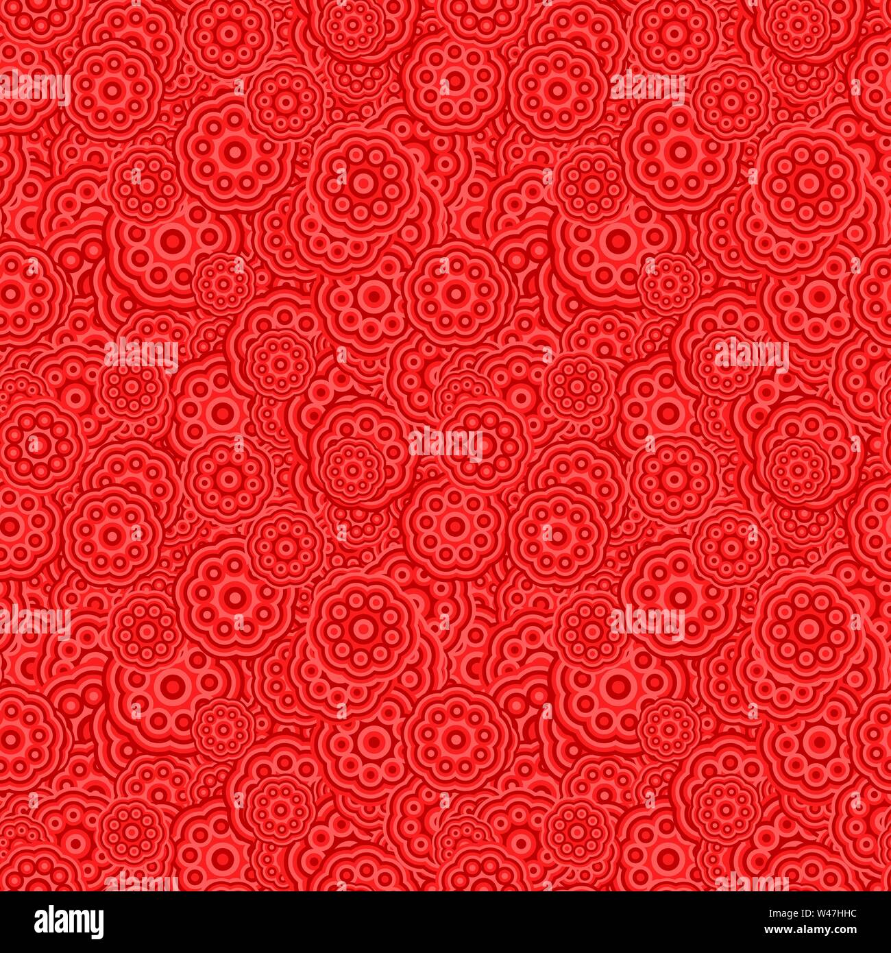 Red seamless abstract geometrical flower wallpaper - floral vector ...