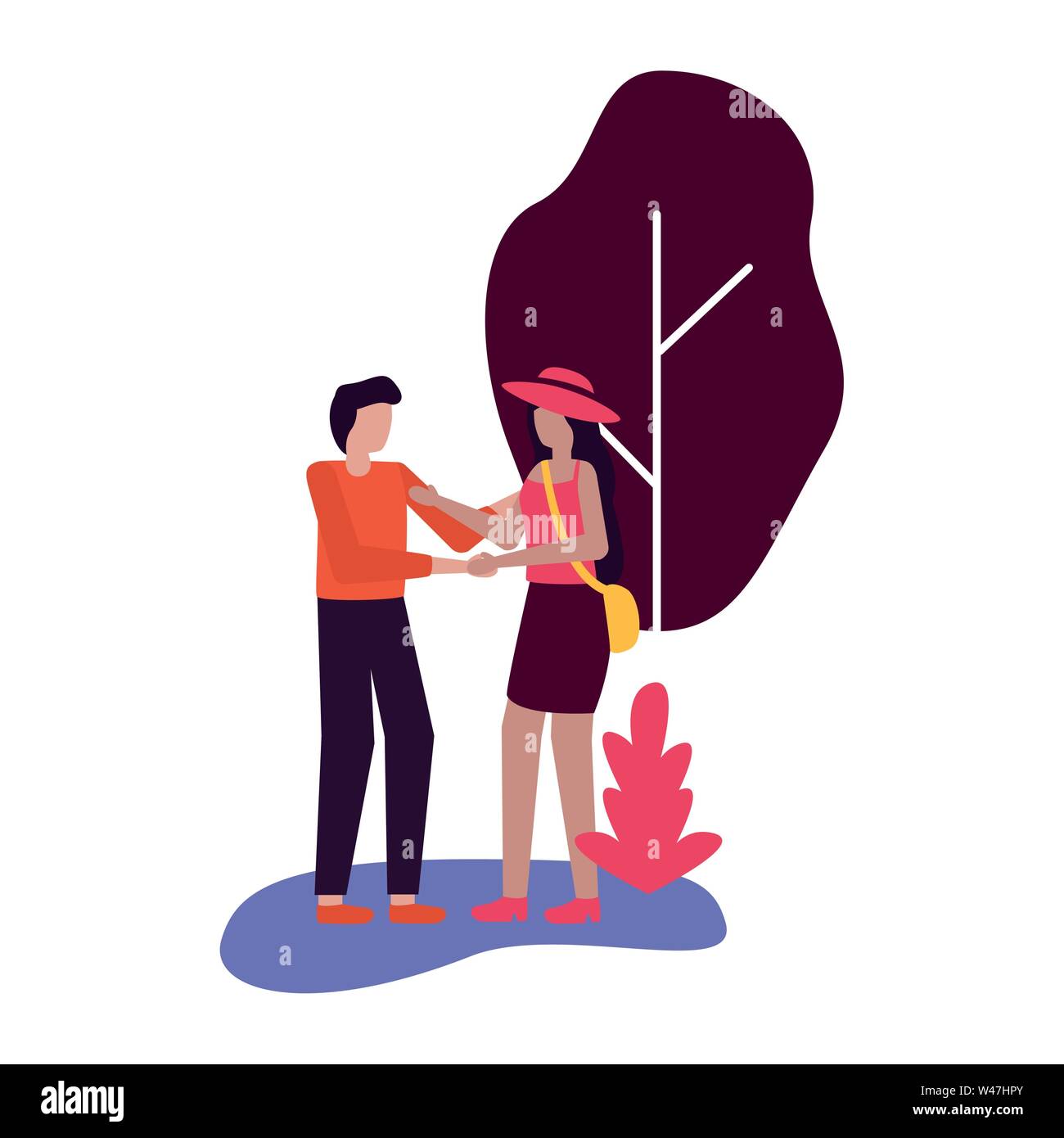 couple romantic love flat design Stock Vector Image & Art - Alamy