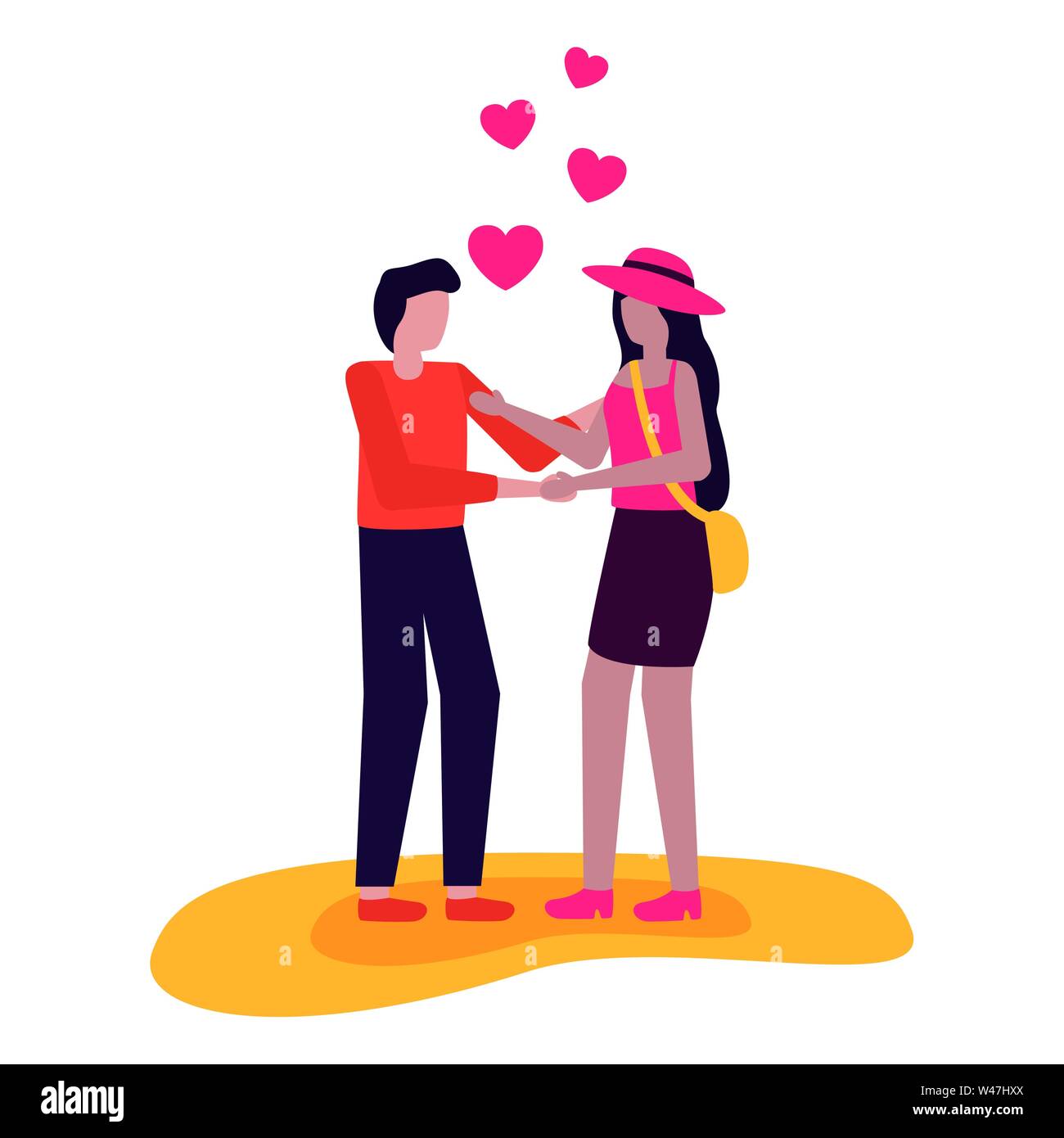 couple romantic love flat design Stock Vector Image & Art - Alamy