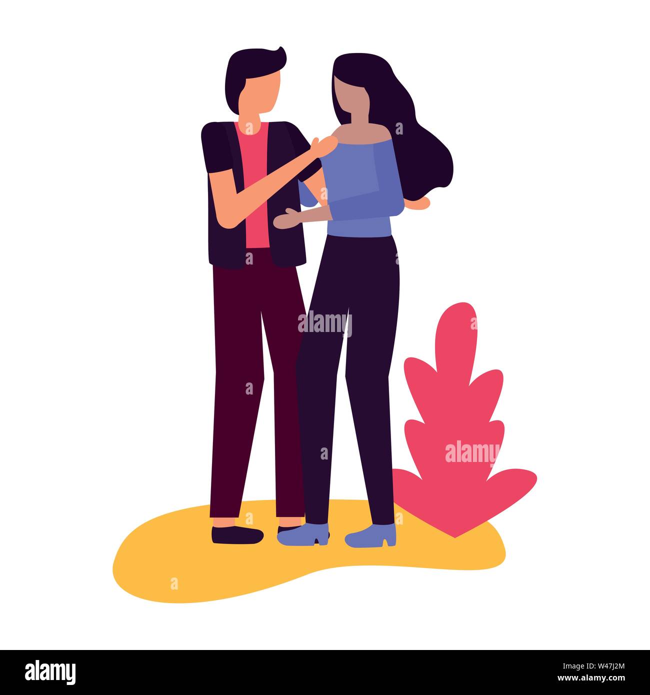 couple romantic love flat design Stock Vector Image & Art - Alamy